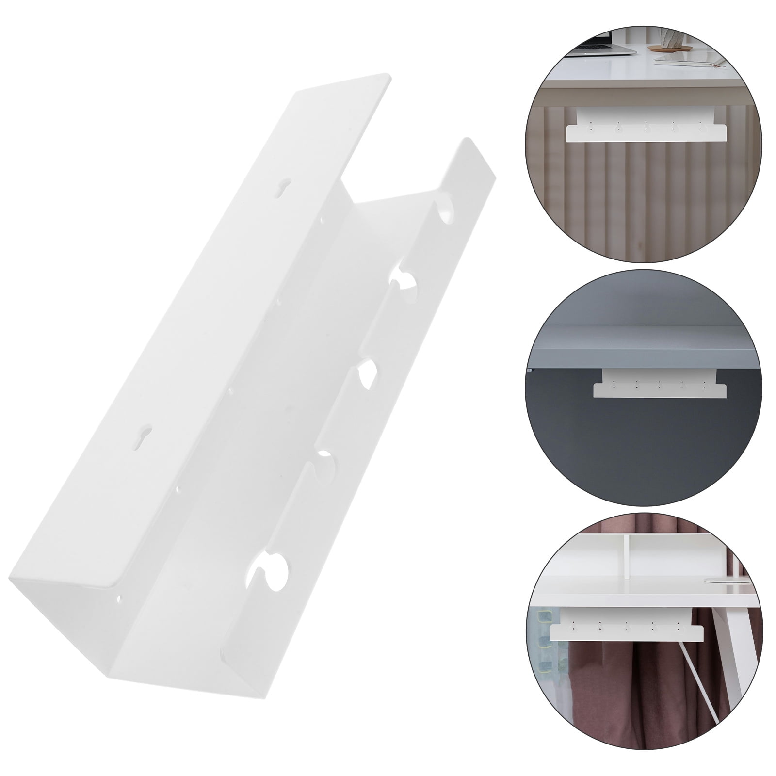 FRCOLOR Under Table Cable Management Tray Under Table Cash Organizer ...