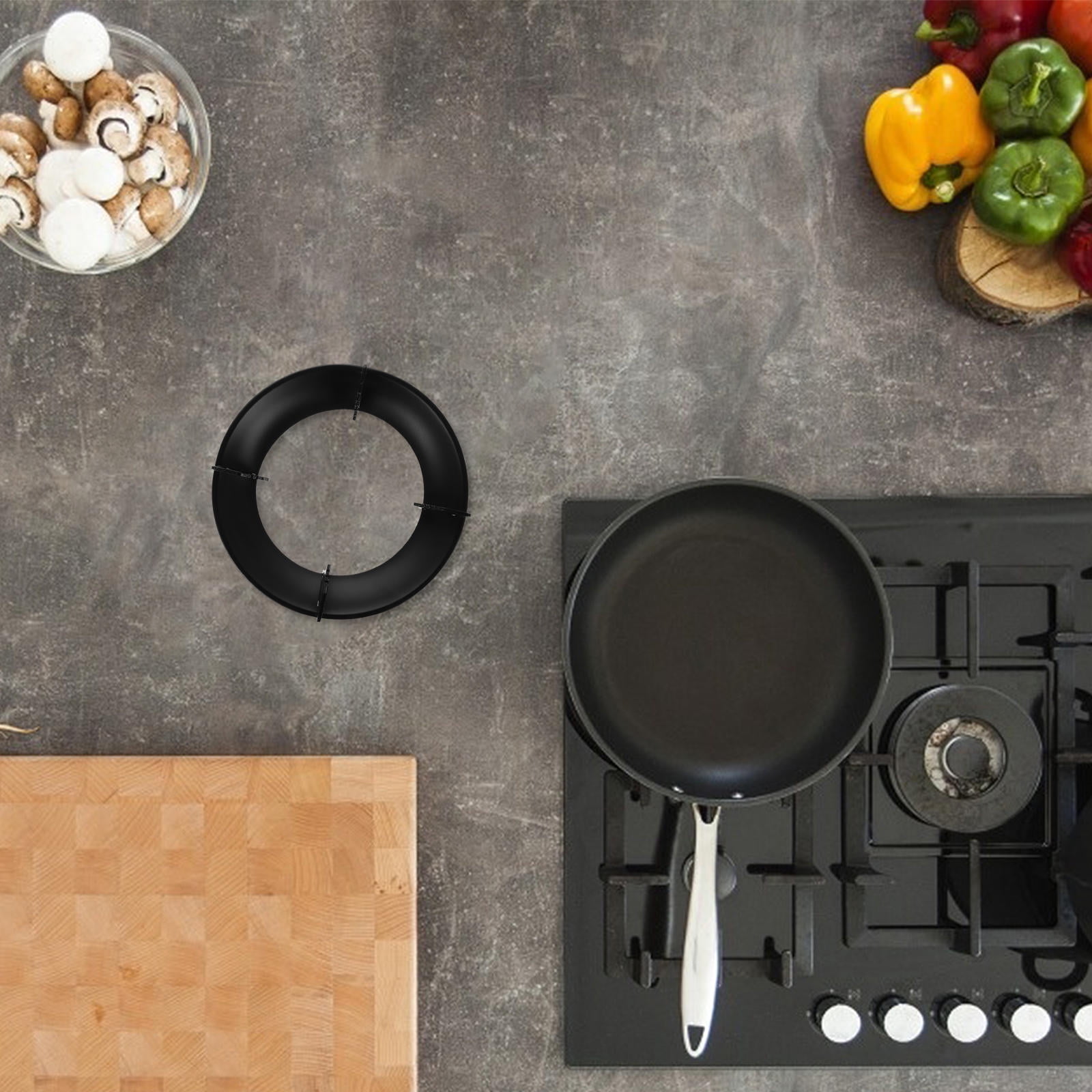 FRCOLOR Universal Cast Iron Wok Support Ring For Gas Stove Heavy Duty ...