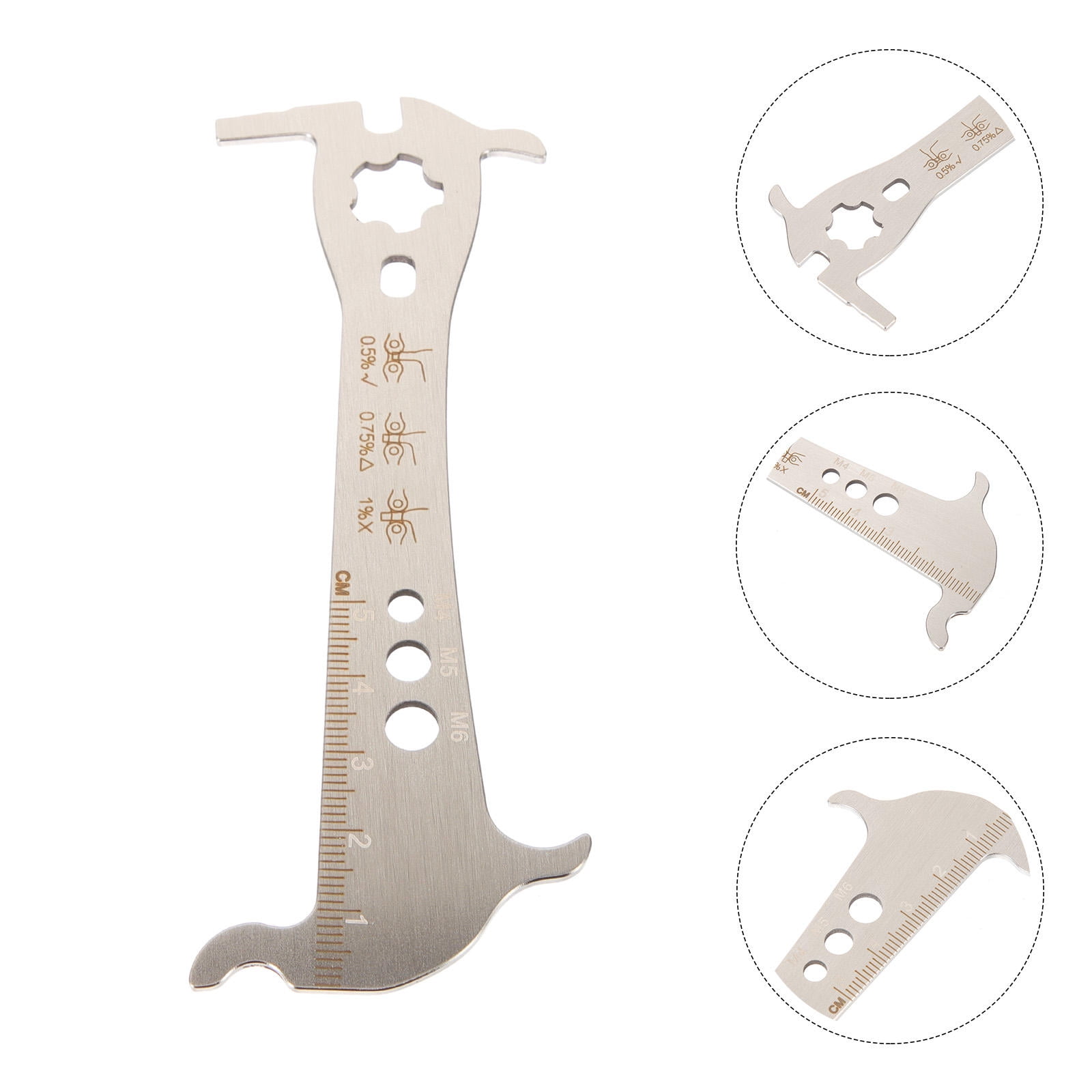FRCOLOR Universal Chain Measuring Ruler Lightweight Bike Measurement ...