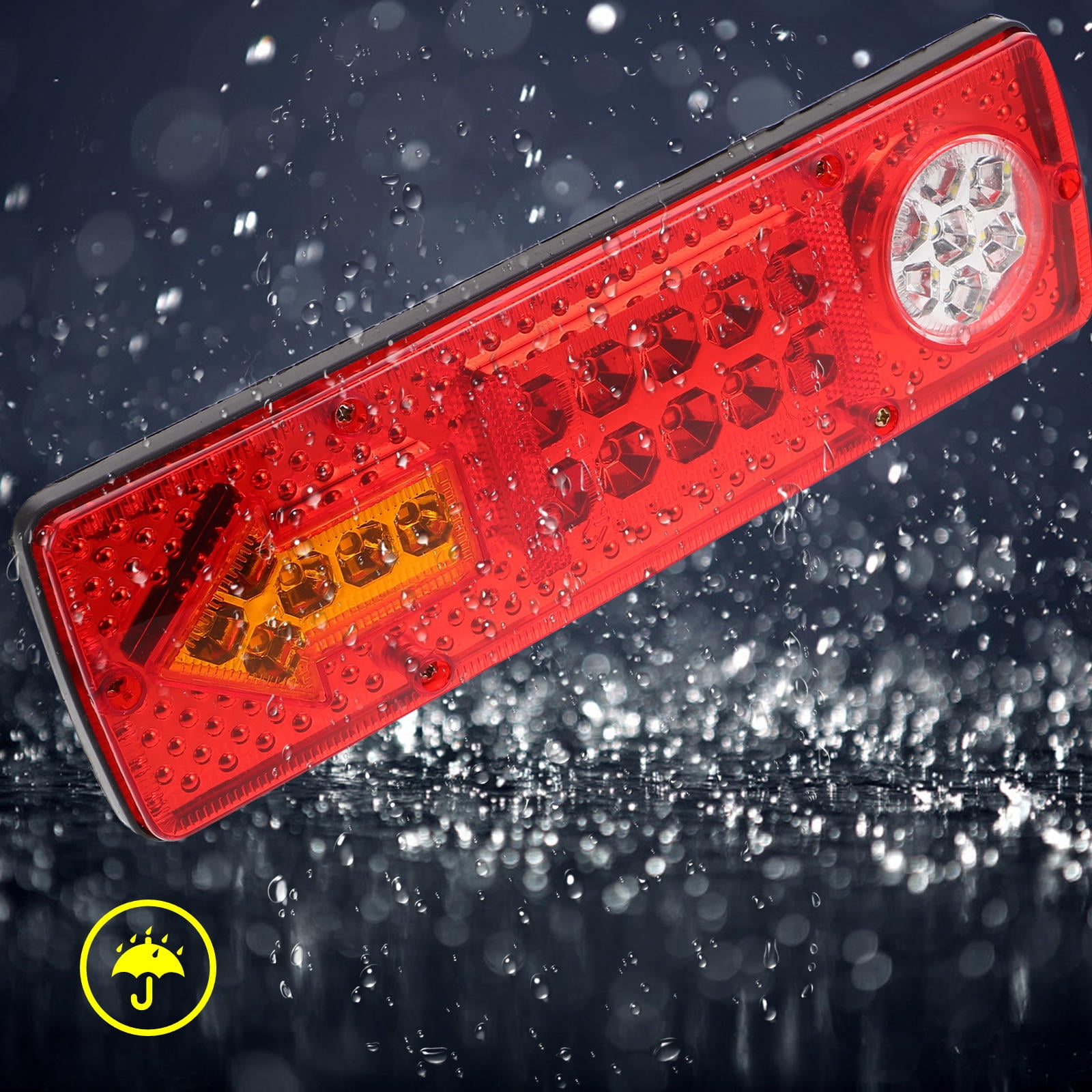 FRCOLOR Universal LED Trailer Tail Lights Waterproof Brake Turn Signal ...