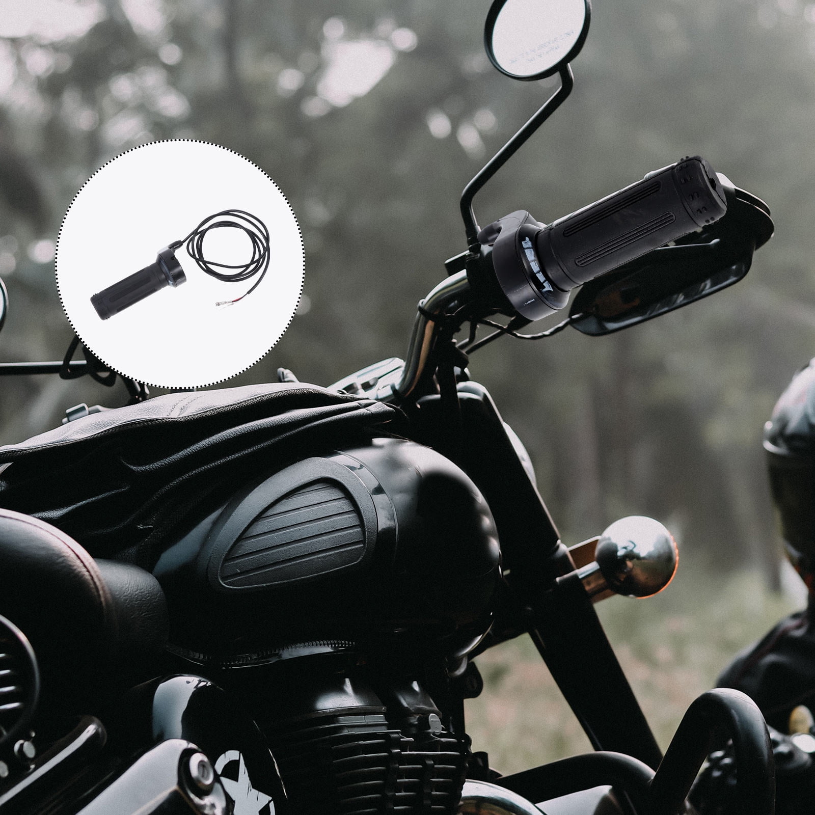 FRCOLOR Universal Motorcycle Throttle Control Grip with Premium Rubber ...