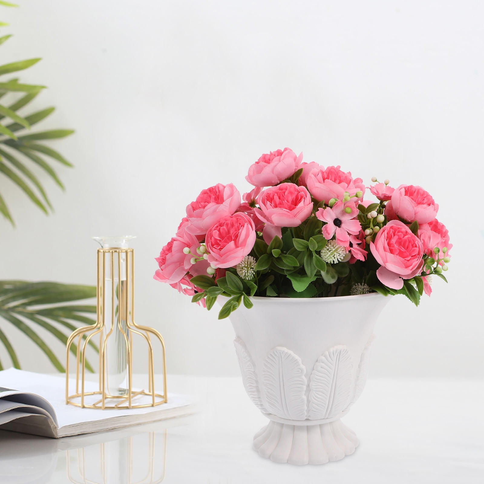 FRCOLOR Urn Planter Vintage Style Flower Pot Roman Pillar Flowerpot ...