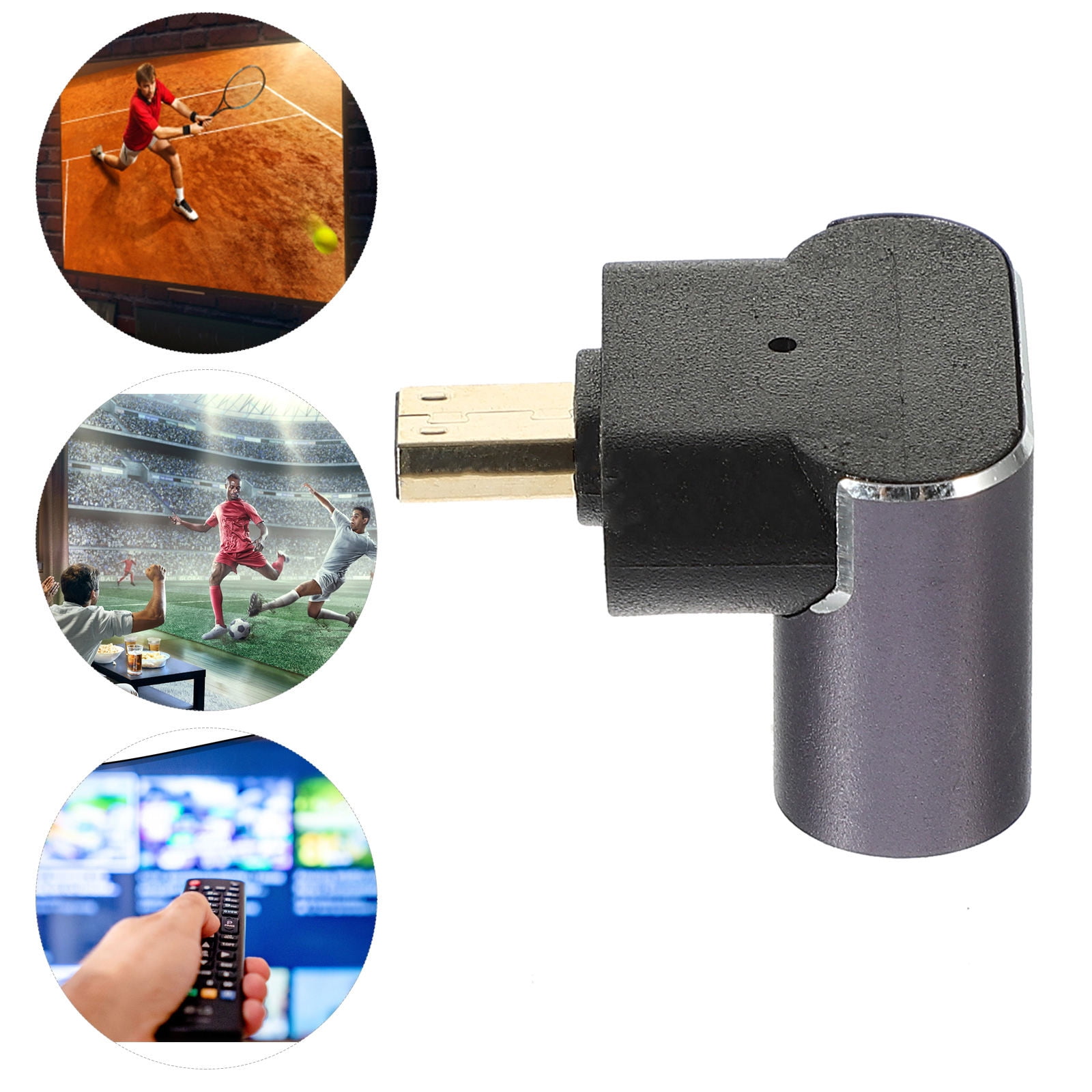 FRCOLOR Video Adapter Female To Male Tv Connector Adapter Right Angled ...