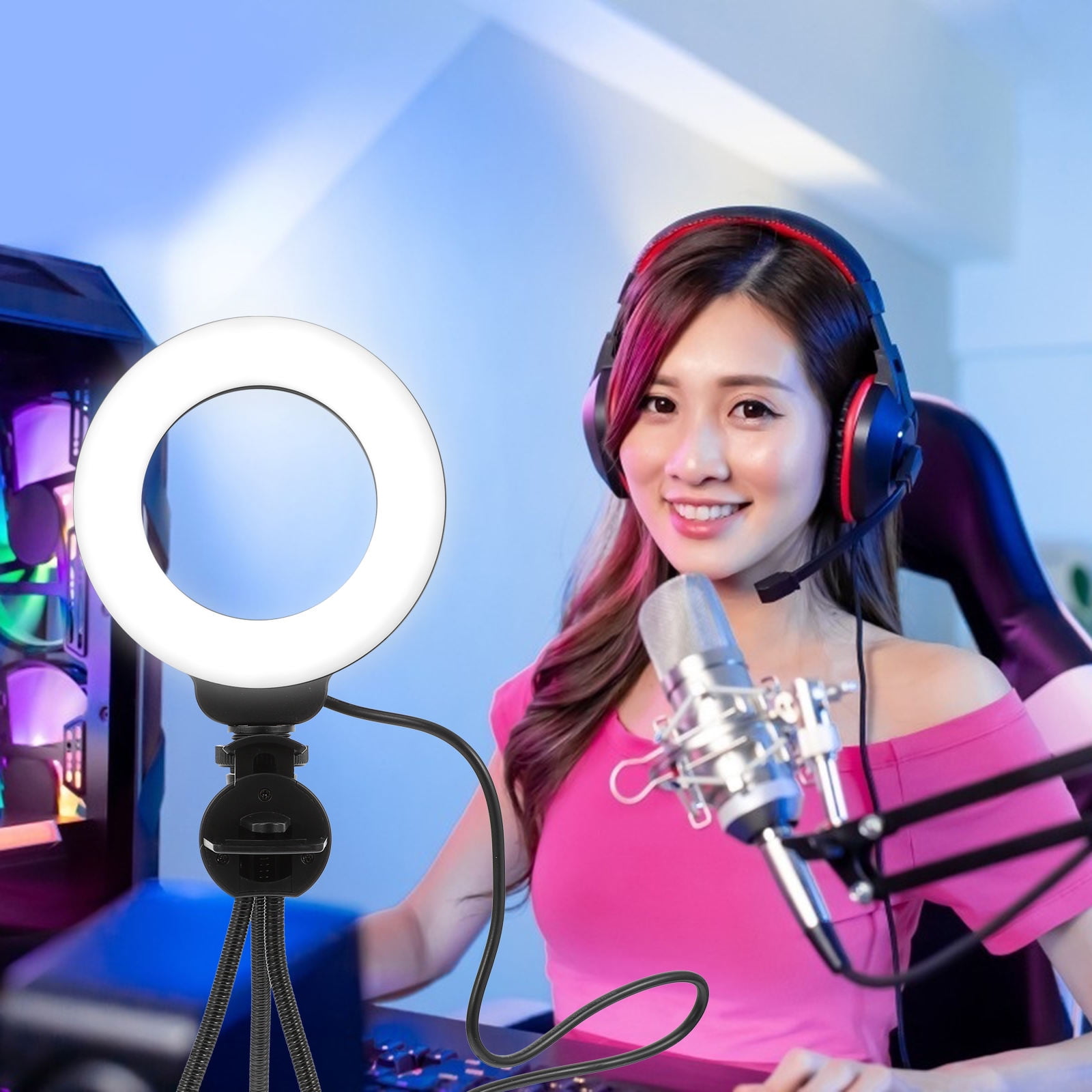 LABSERRON Camera Light Led Webcam Lighting Camera Black 1 Set 4.91X4 ...