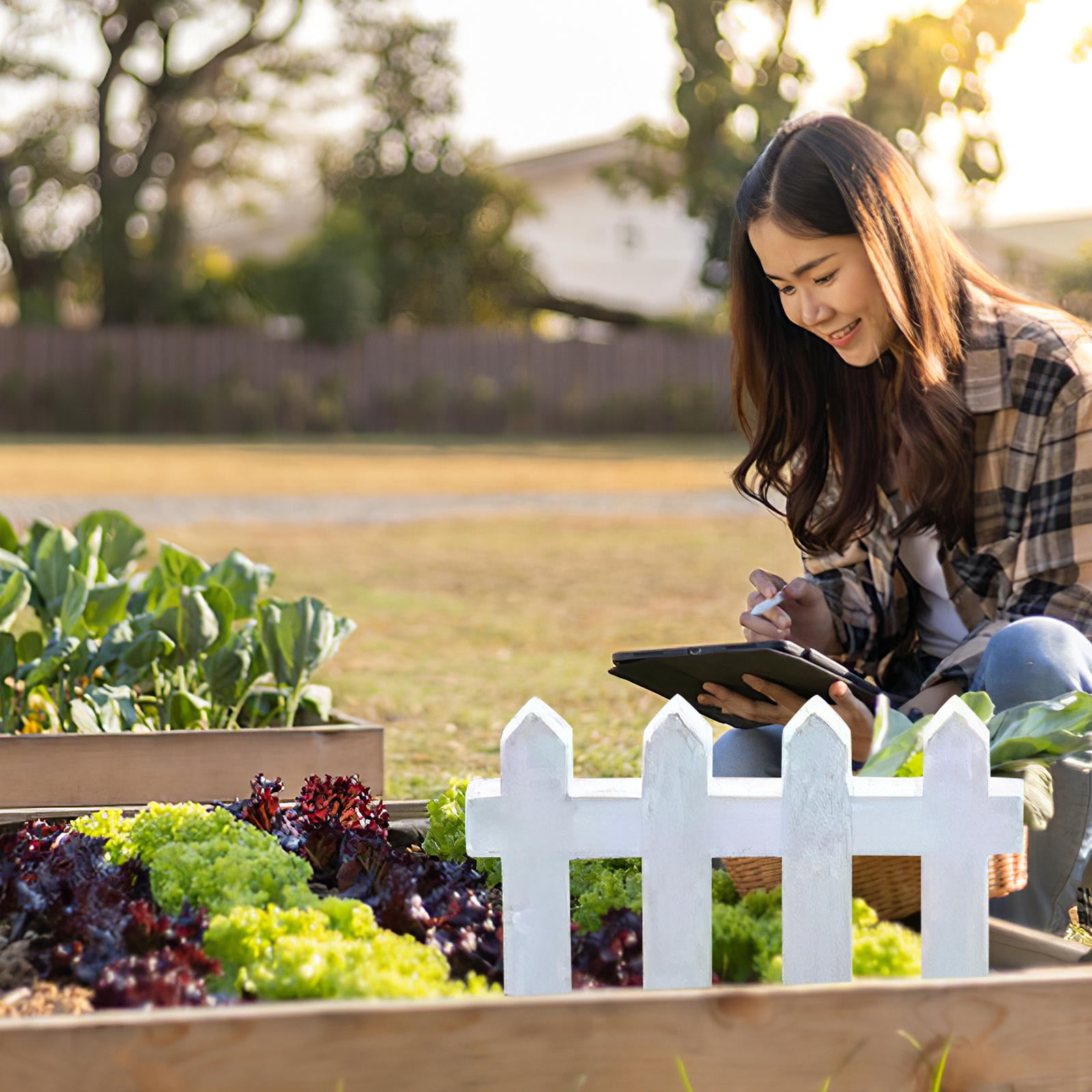 FRCOLOR Vintage Garden Fence Mold Garden Edging Mold Garden Fence Mold ...