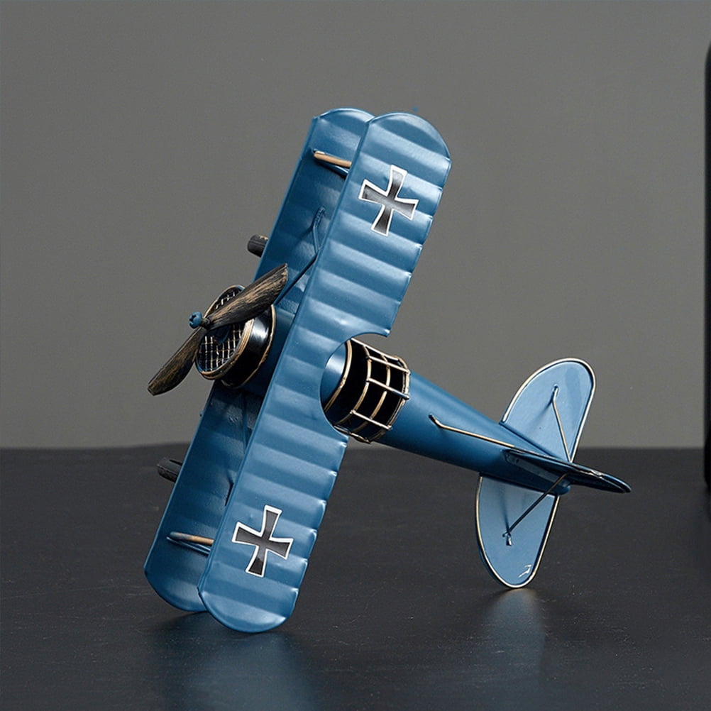 FRCOLOR Vintage Iron Airplane Model for Home Decor Assorted Color Retro ...