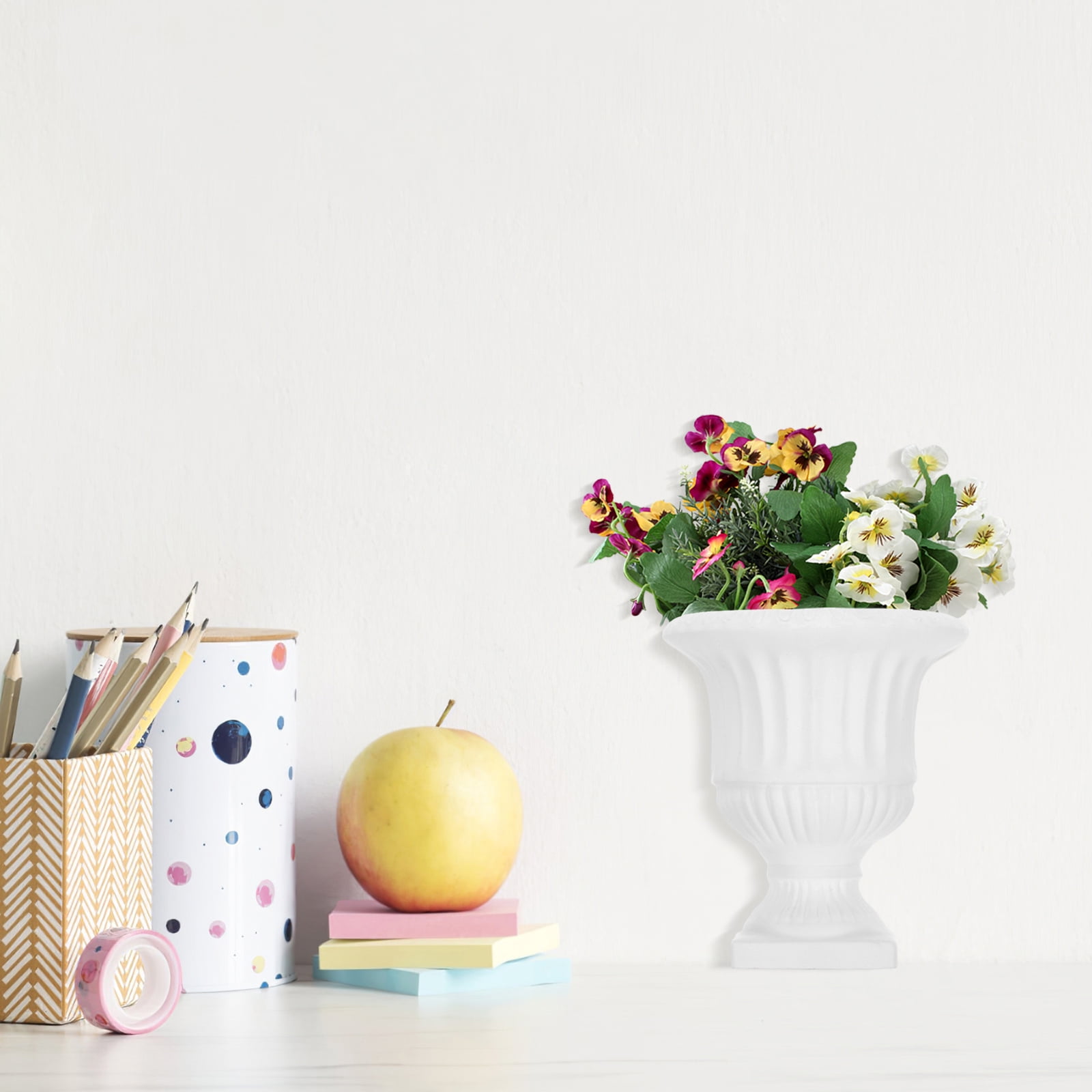 FRCOLOR Vintage Wall Vase Gypsum Half Vase Aesthetic Wall-Mounted ...