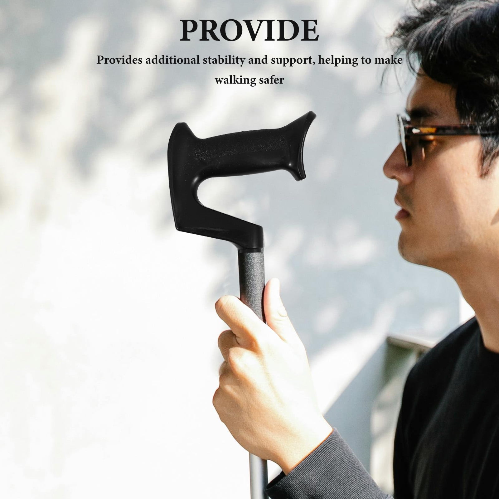 FRCOLOR Walking Cane Handle Walking Cane Head Replacement Crutch Handle ...