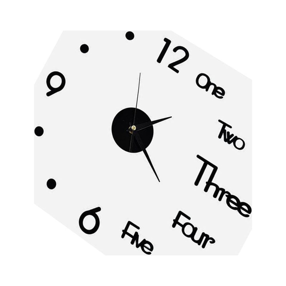 FRCOLOR Wall Adhesive Clock Wall Decorative Clock Round Adhesive Clock ...