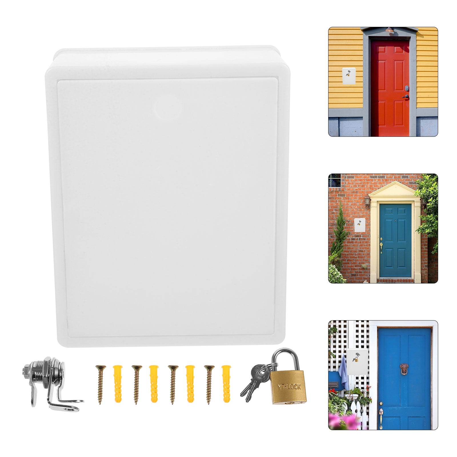 FRCOLOR Wall Mounted Milk Box with Lock for Home Storage Use Plastic ...