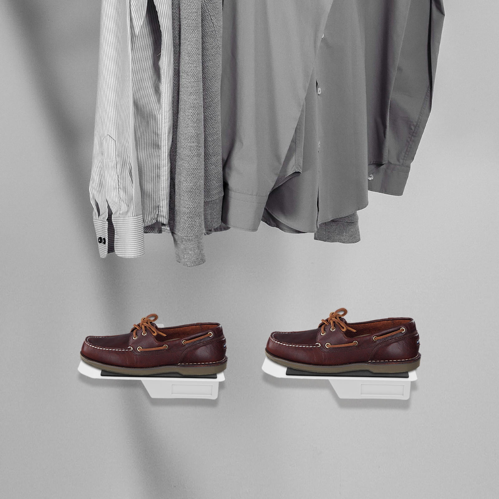 FRCOLOR Wall Mounted Shoe Display Stand Metal Rack for High Heel ...