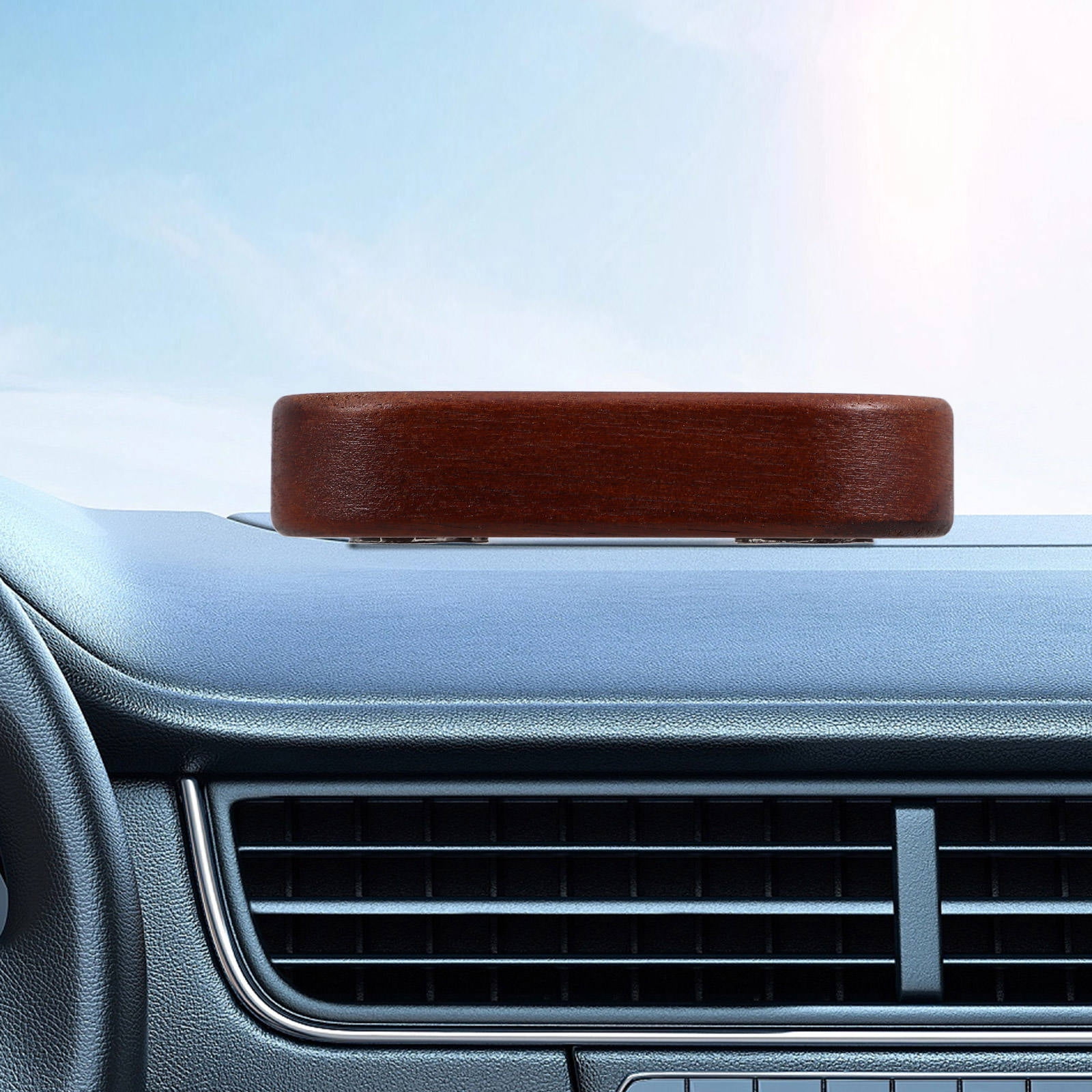 FRCOLOR Walnut Oval Wood Block for DIY Handcraft Base for Car Model ...