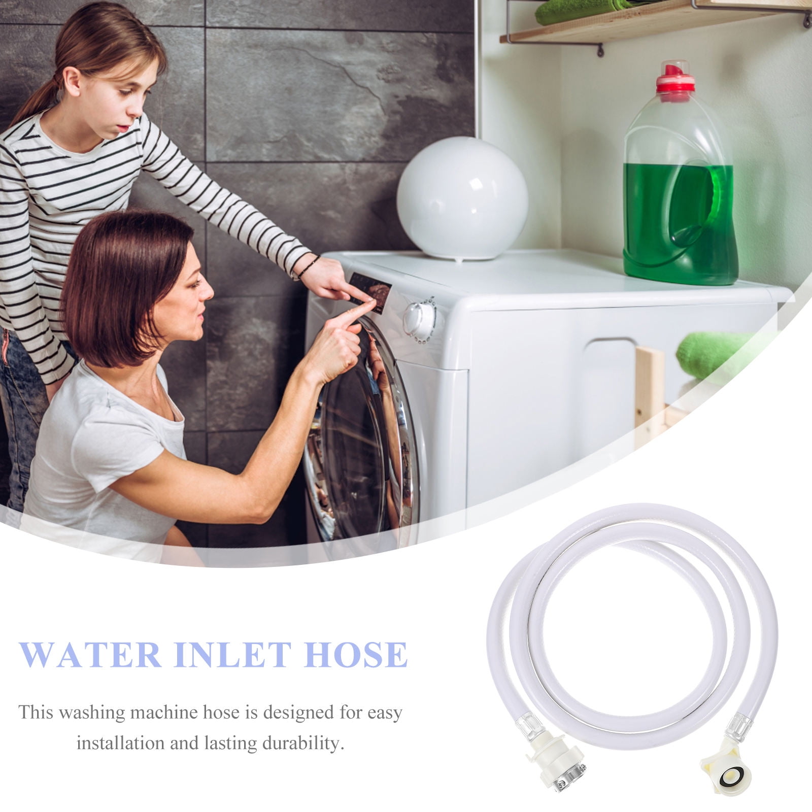 FRCOLOR Washing Machine Drain Hose Extension Made of Thick PVC for Home ...