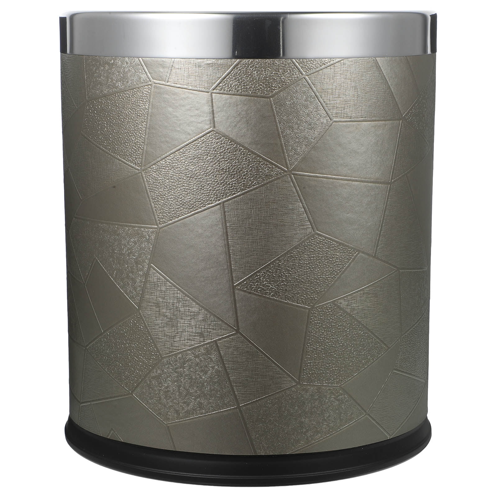 LABSERRON Small Trash Can Bathroom Gray Brown Waste Collection Office ...