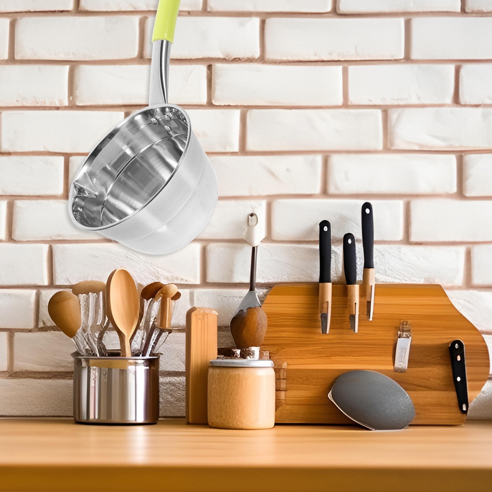 FRCOLOR Water Ladle 14cm Stainless Steel Water Scoop Long Handle Spoon ...