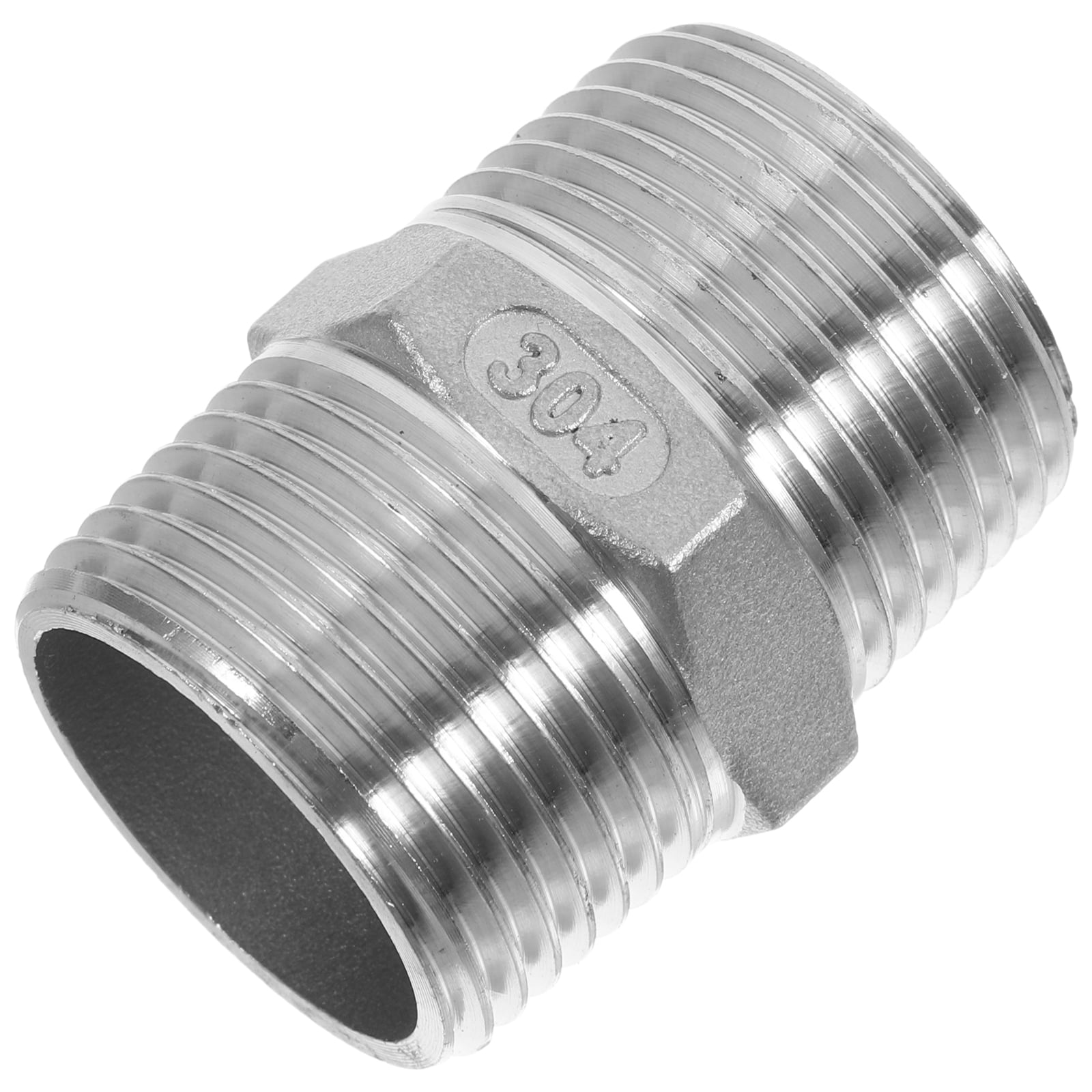 WASHWEPE Steel Pipe Connectors Silver Hexagonal 1Set Outer Diameter ...