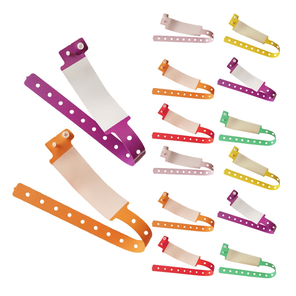 FRCOLOR Waterproof PVC Wristbands with Handwritten ID Soft Adjustable ...