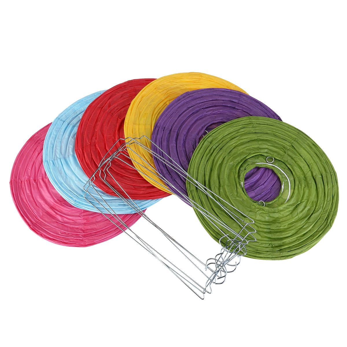 FRCOLOR Wedding Decoration Paper Lantern Rice Lanterns Colors - Walmart.com