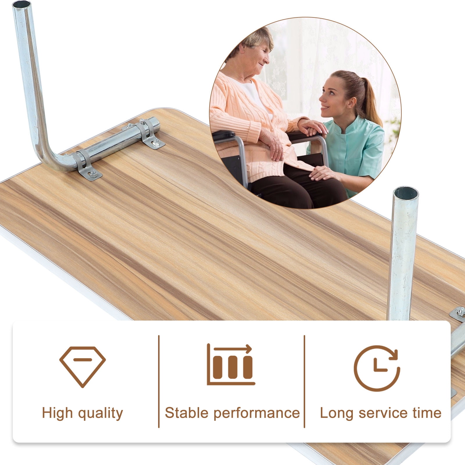 FRCOLOR Wheelchair Lap Tray Dining Table Eating Adjustable - Walmart.com