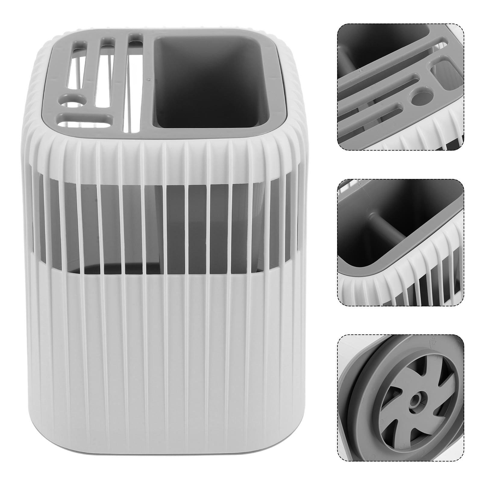 FRCOLOR White Basket Organizer Bin for Utensil Cutlery Spoon Fork ...