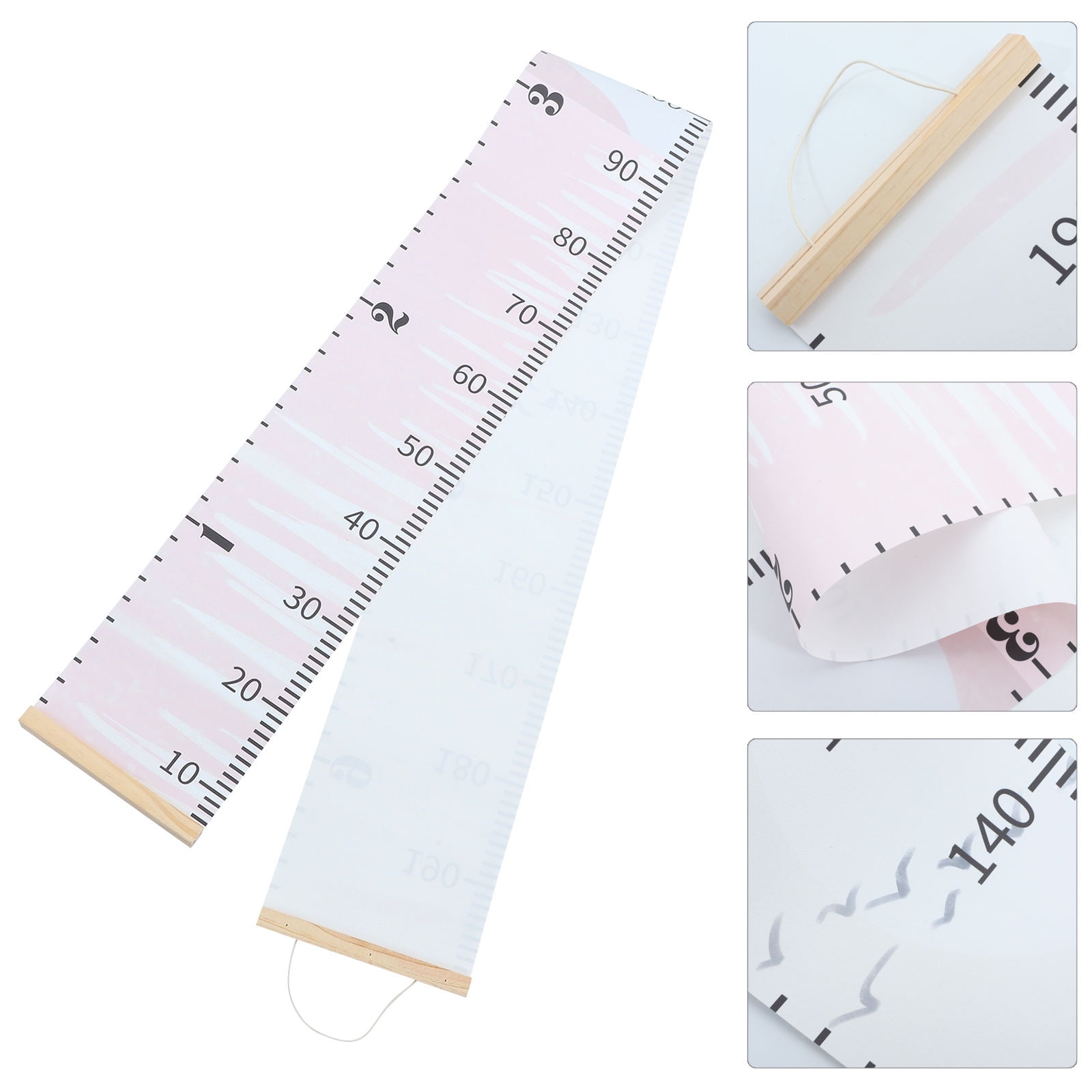 FRCOLOR White Fabric and Wood Growth Chart for Kids Safe and Durable ...