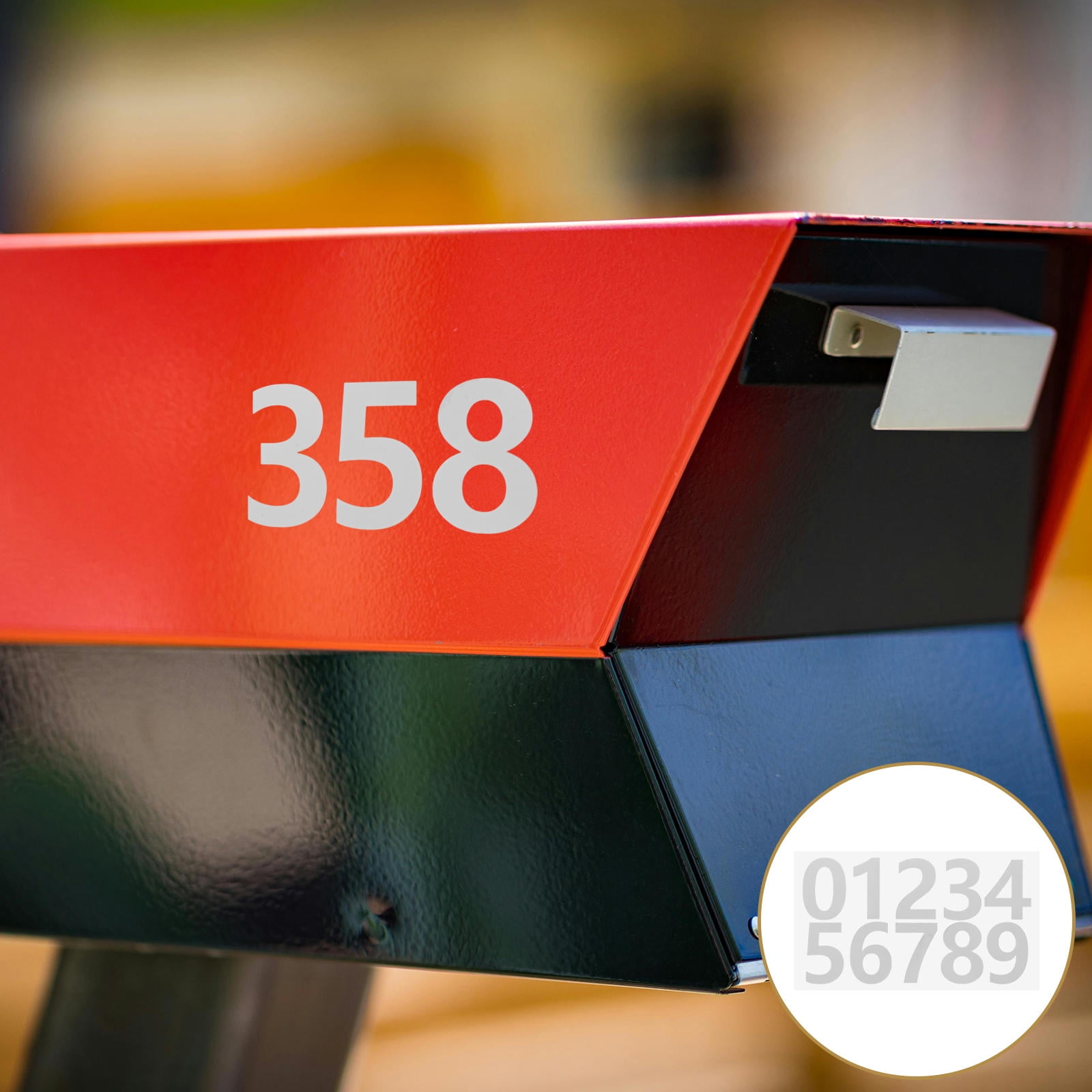 FRCOLOR White PVC House Number Stickers for Mailbox Decoration 5 Sheets ...