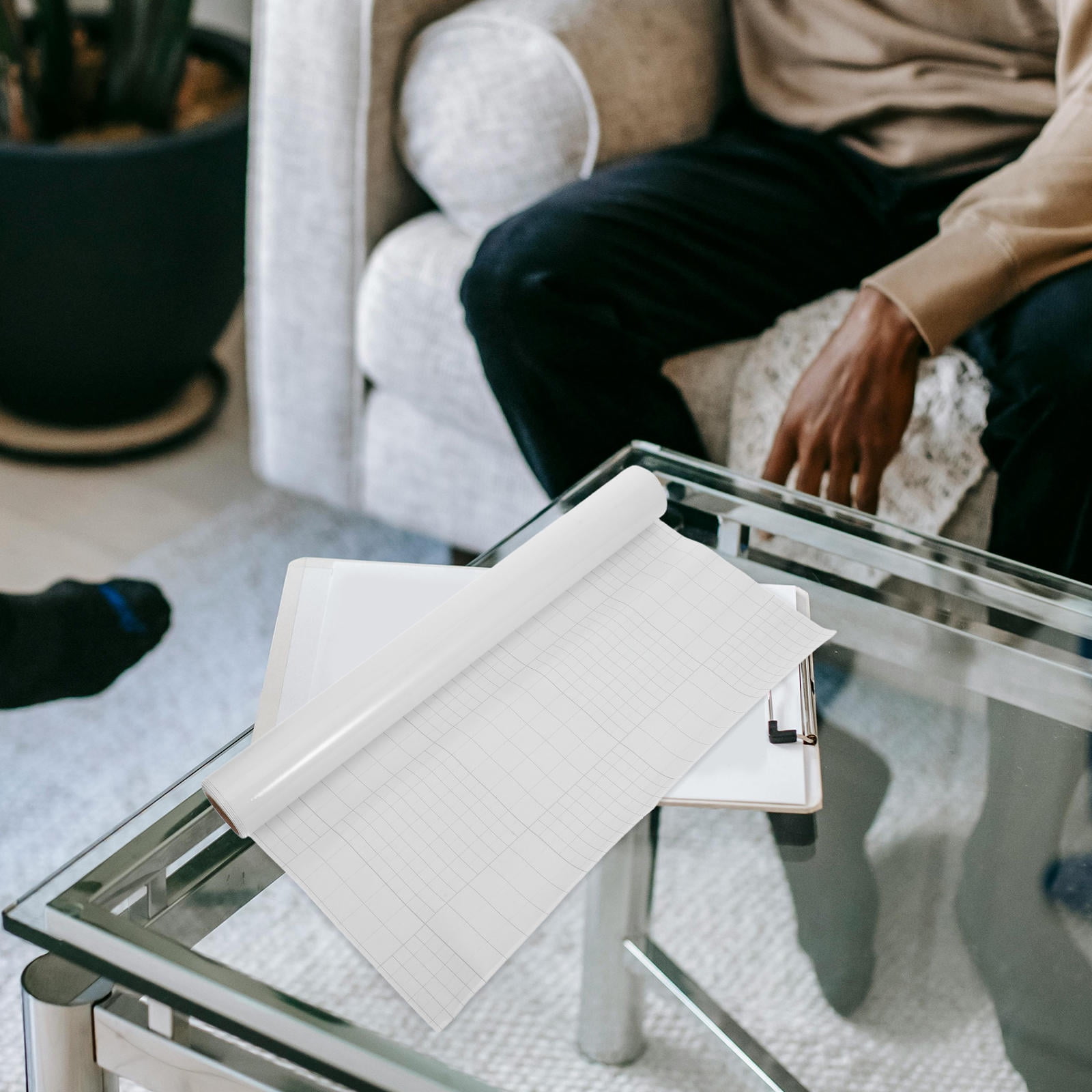 FRCOLOR Whiteboard Wallpaper Peel And Stick Dry Erase Board White Board ...