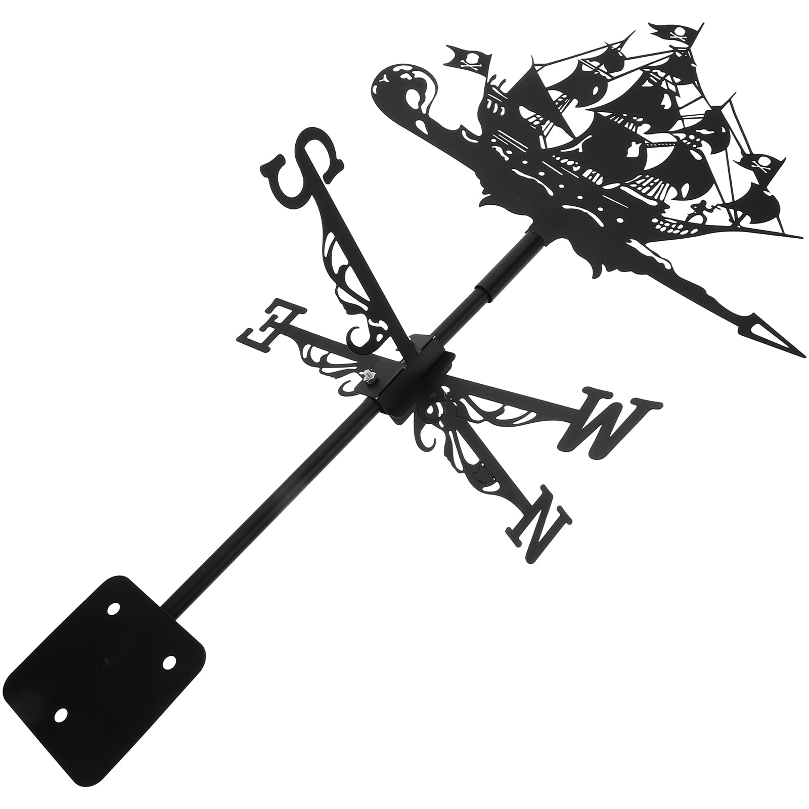 FRCOLOR Wind Vane Tilt Car Roof Container House Outdoor Airtight Black ...