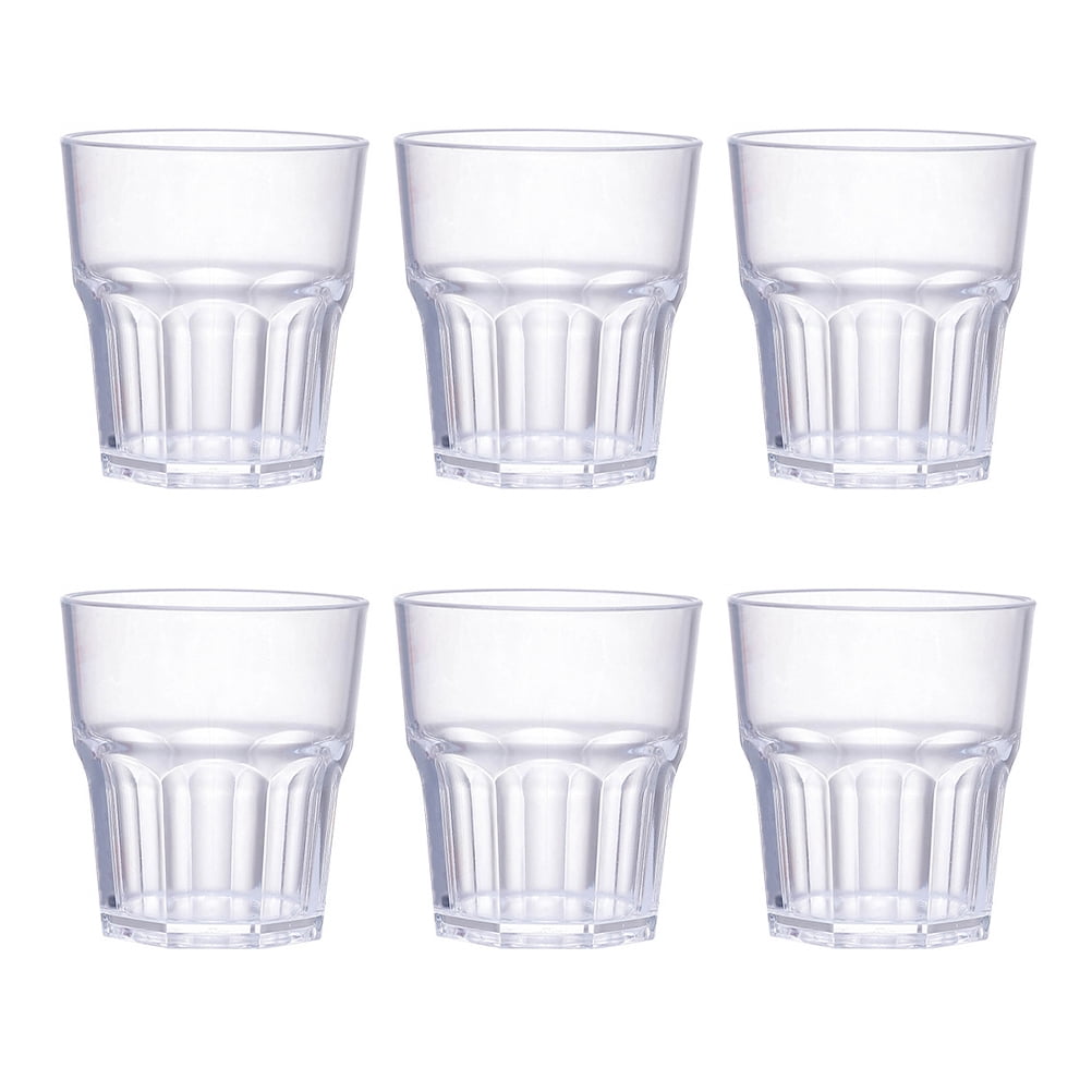 PAMINGONO Smooth Surface Acrylic Beverage Glasses For Coffee Shop And ...