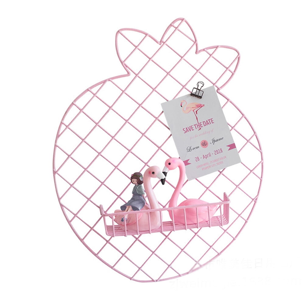 FRCOLOR Wire Grid Panel Pineapple Decor Photo Frame Pink - Walmart.com