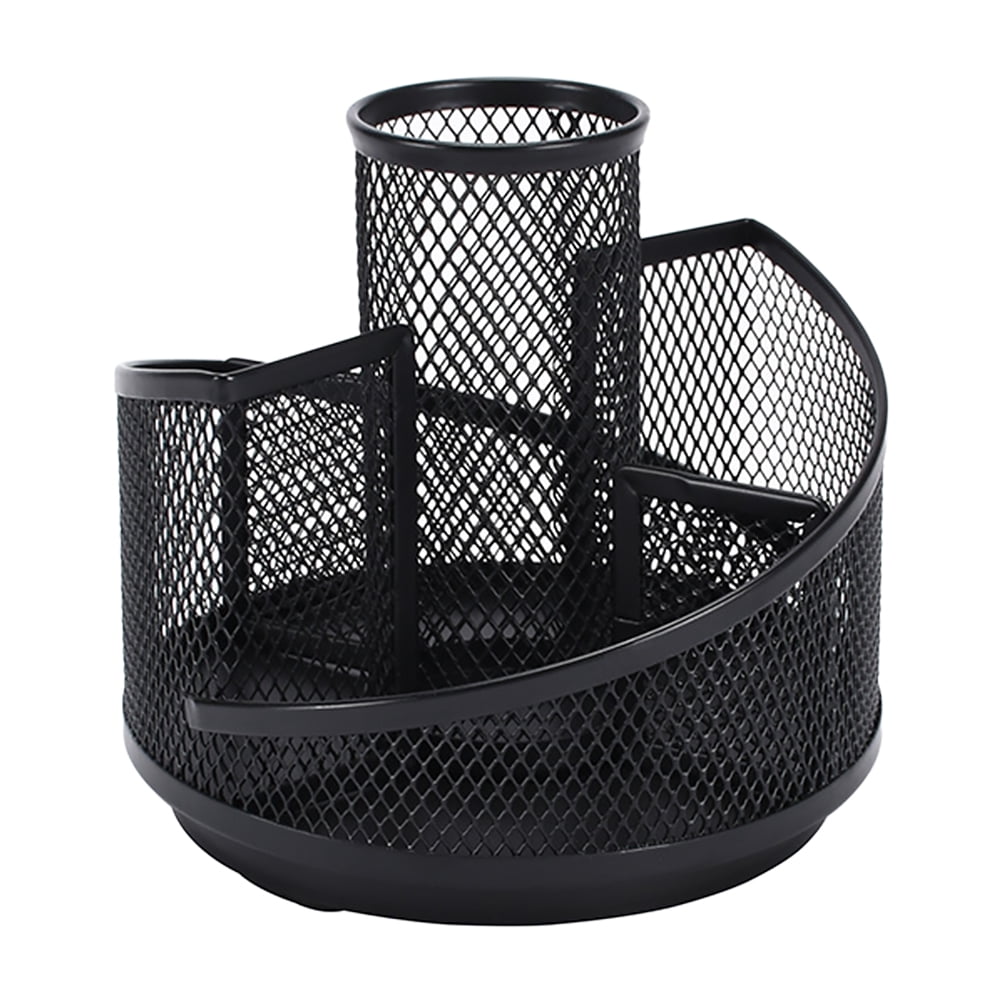 FRCOLOR Wire Organiser Mesh Pen Holder Rotating Marker Organizer Black ...