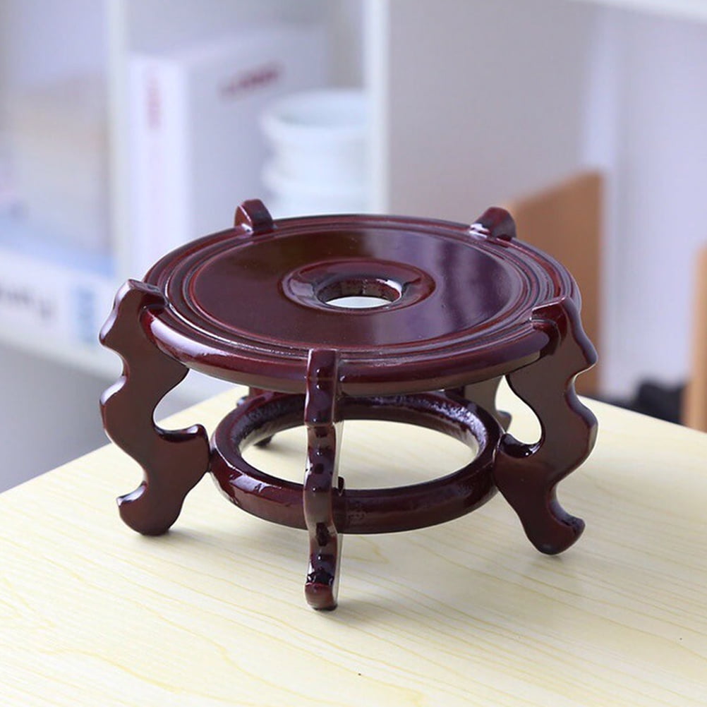 FRCOLOR Wood Plant Pot Stand Wooden Planter Base Flower Pot Holder ...