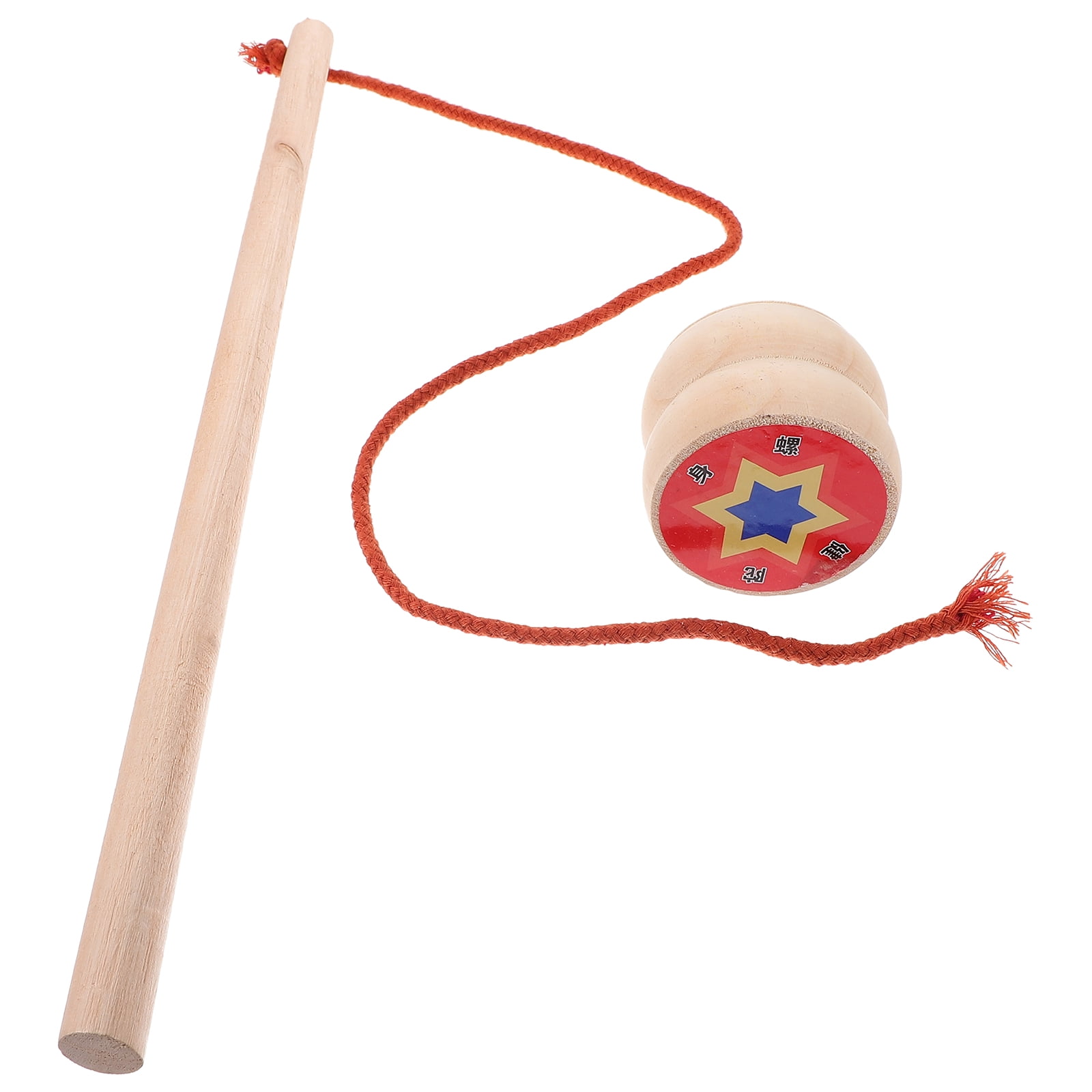 FRCOLOR Wood Spinning Top Toys Wooden Toy Fitness Child 40.00X1.50X1 ...
