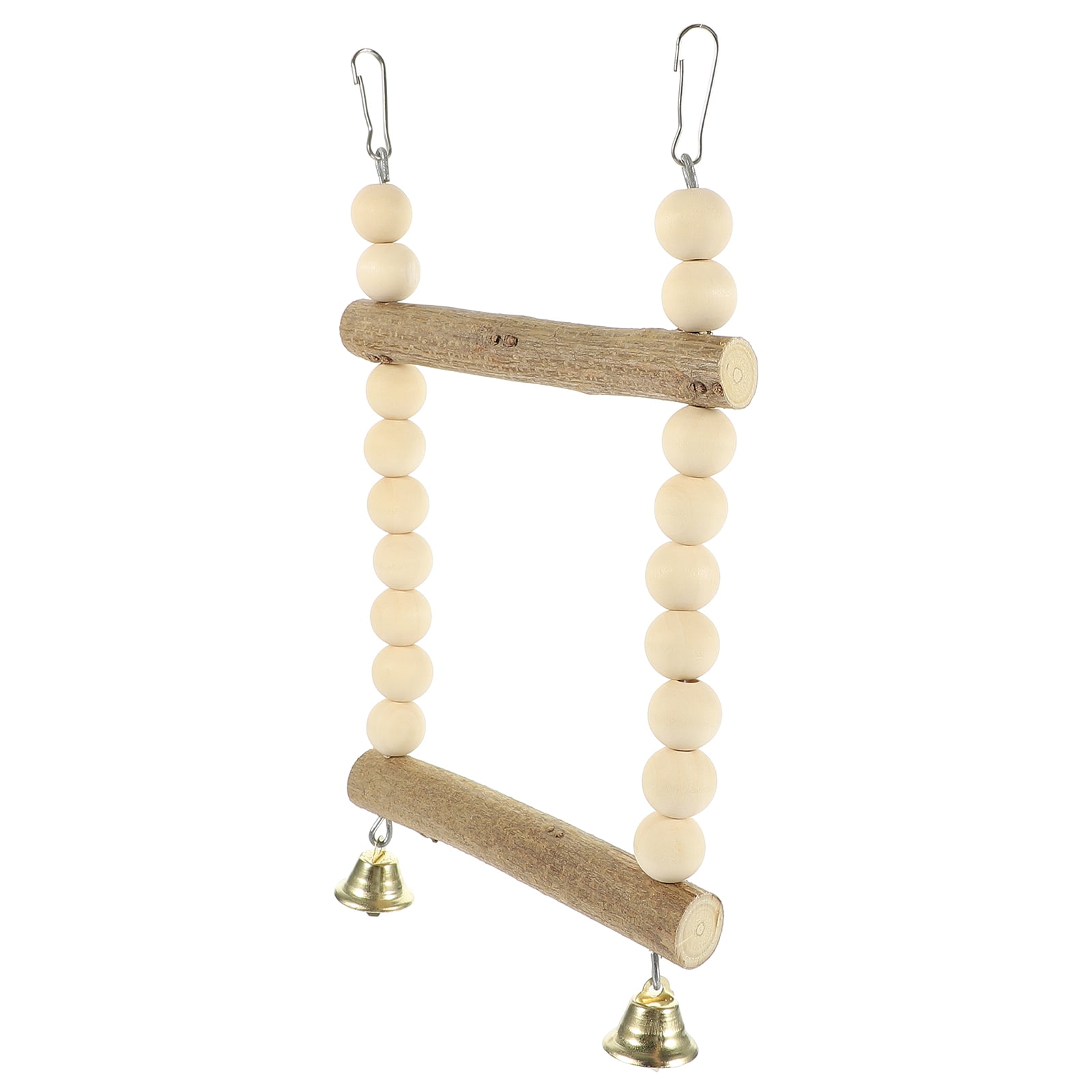 FRCOLOR Wooden Bird Cage Swing Toy for Parrots and Parakeets Beige ...