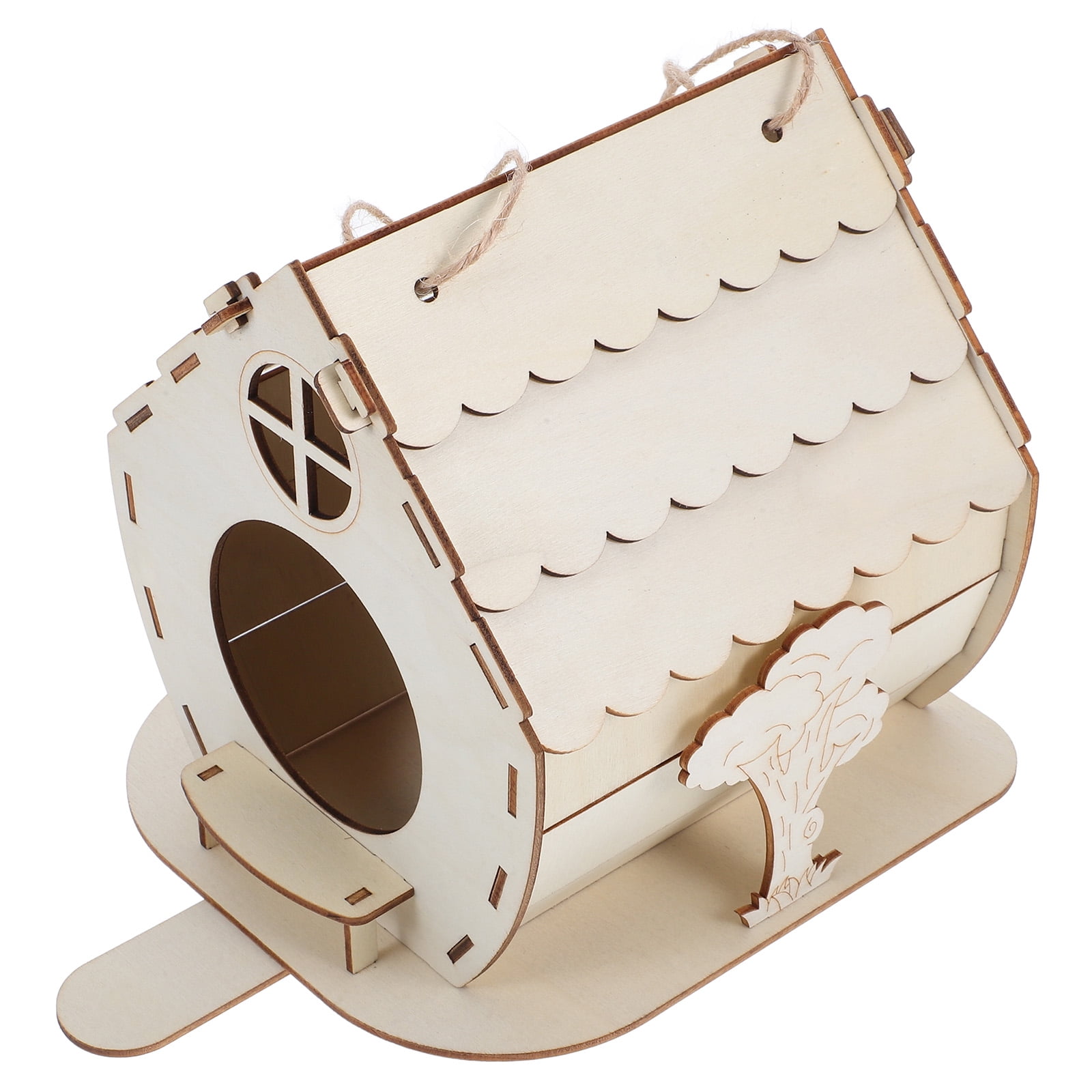 FRCOLOR Wooden Bird House Decorative Bird House Patio Bird House Bird ...