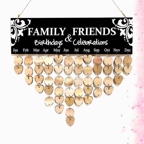FRCOLOR DIY Plastic Family & Friends Calendar Birthday Reminder for ...