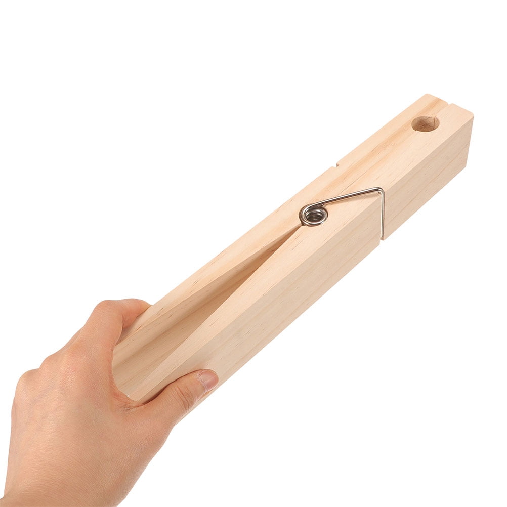 FRCOLOR Wooden Clothespin Towel Holder Clothes Clip Jumbo Wooden ...