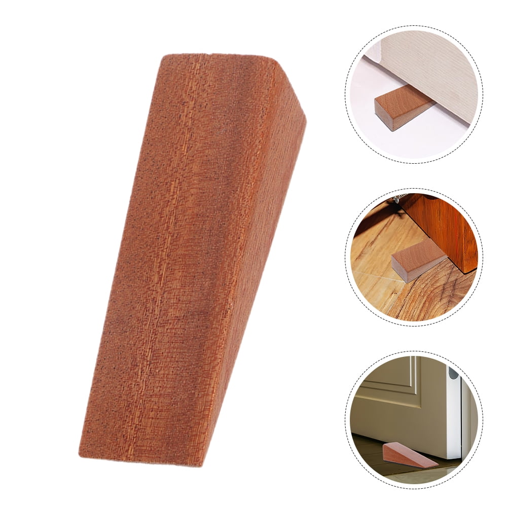 FRCOLOR Wooden Door Stopper Wedge for Home with Antislip Design and ...