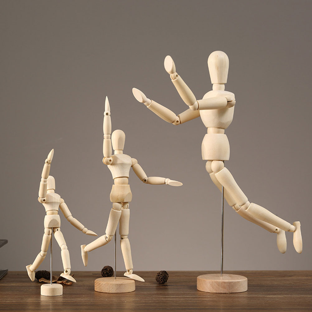 FRCOLOR Wooden Human Figure Model for Sketching with Movable Joints and ...