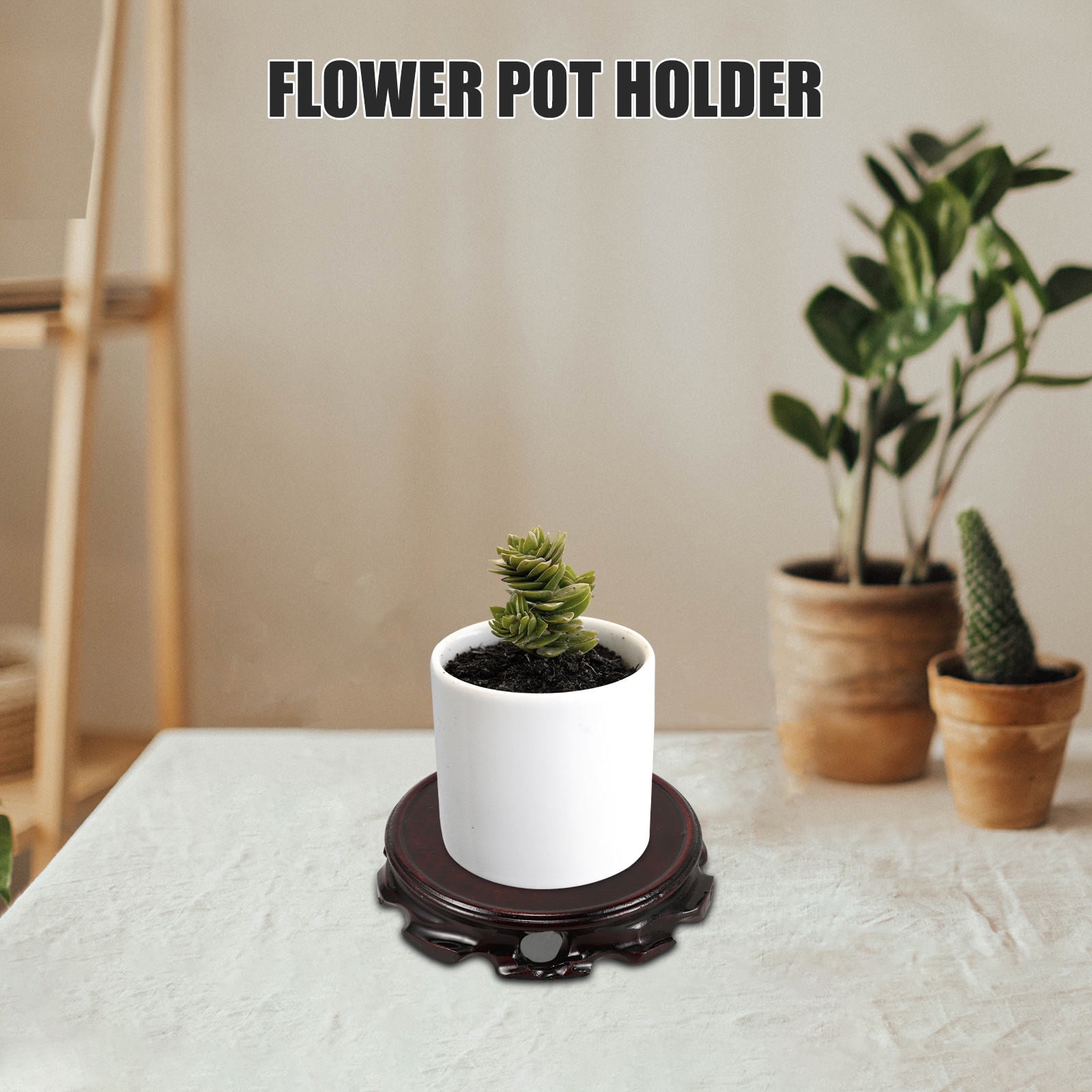 FRCOLOR Wooden Planter Display Stand Chinese Fishbowl Display Stand ...