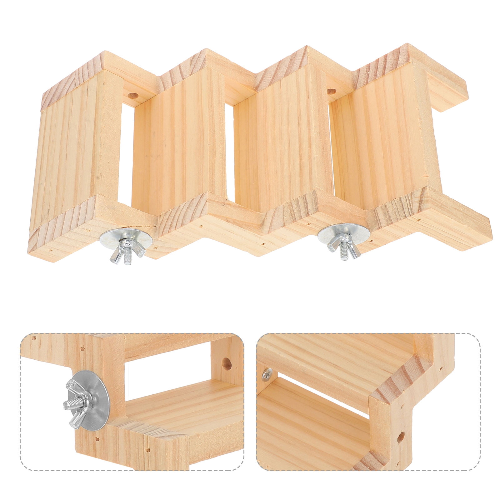 FRCOLOR Wooden Platform and Stairs for Hamsters Small Pets 1 Set ...