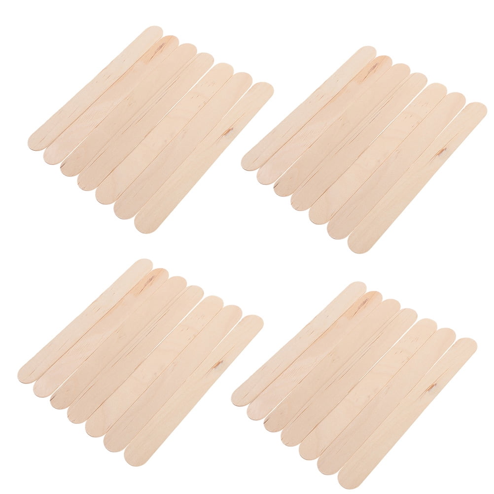 FRCOLOR Wooden Popsicle Sticks for Crafts and Decoration Khaki Color ...