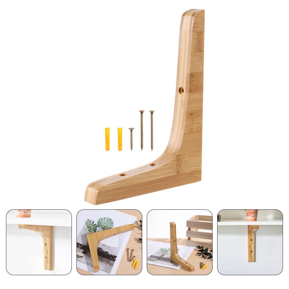 FRCOLOR Wooden Shelf Brackets for Holding Multi Use Crafted from Solid ...