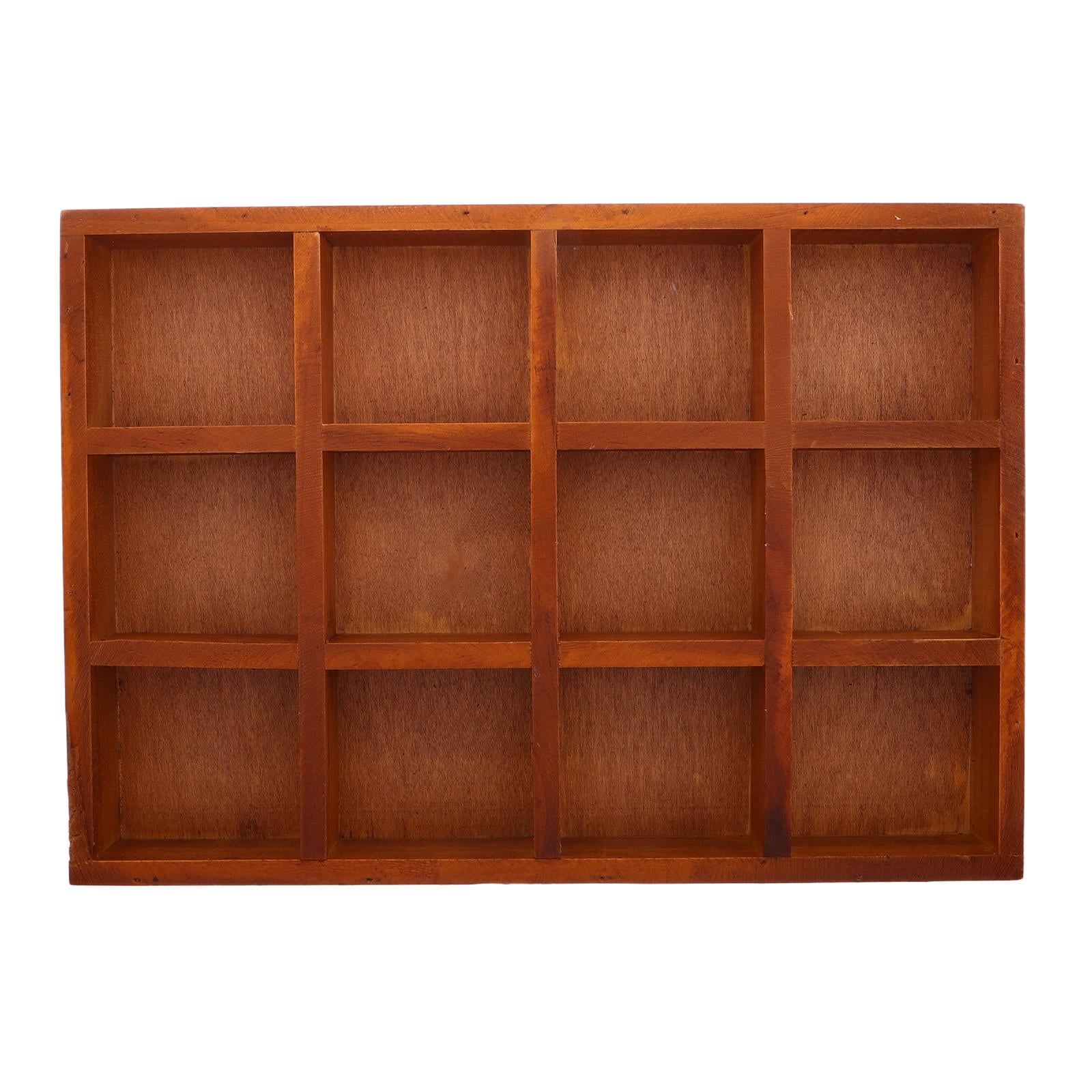 FRCOLOR Wooden Storage Divider Box Compartments Holder Display Shelf ...