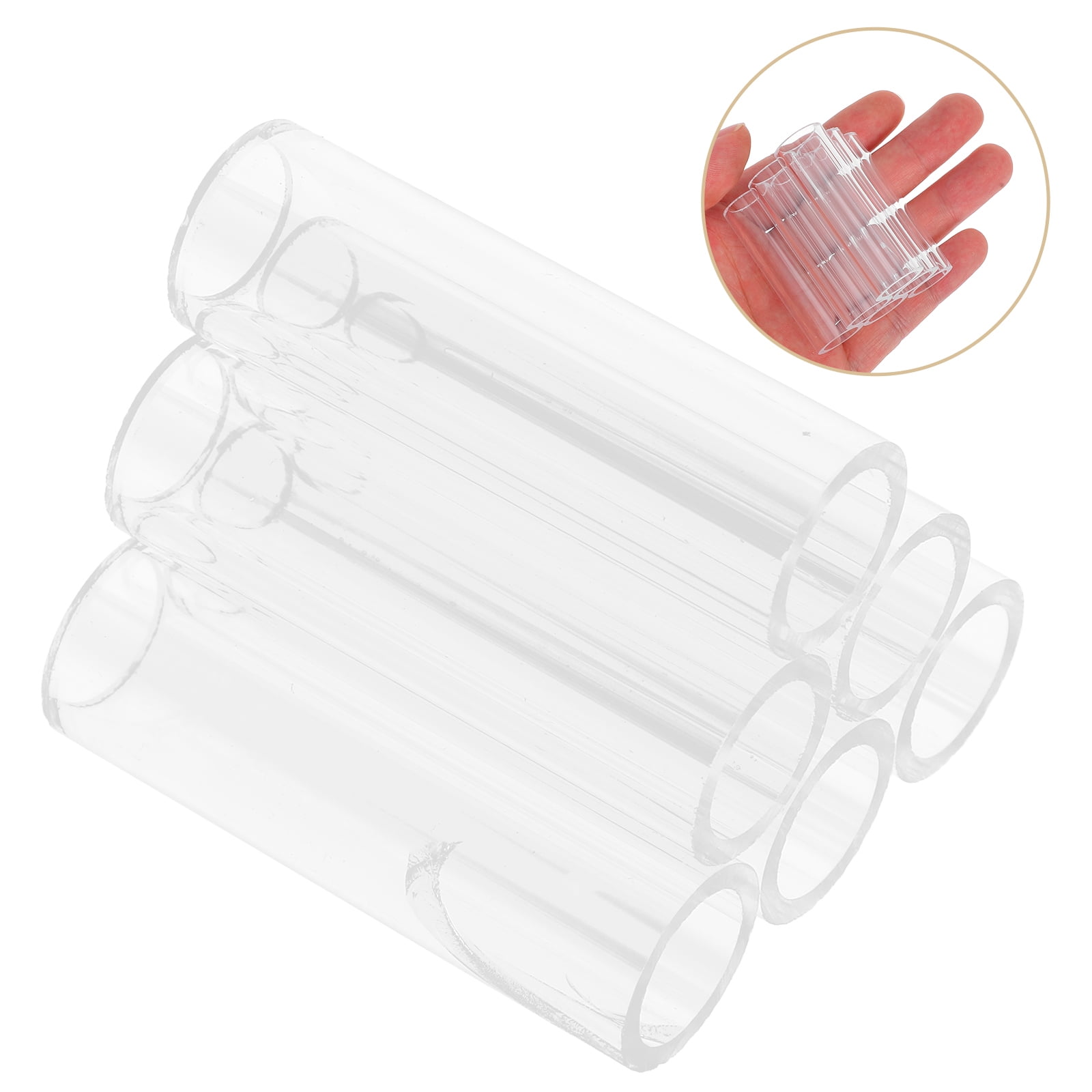 FRCOLOR Worgeous Clear Acrylic Fish Shrimp Feeder Breeding Tube with 6 ...