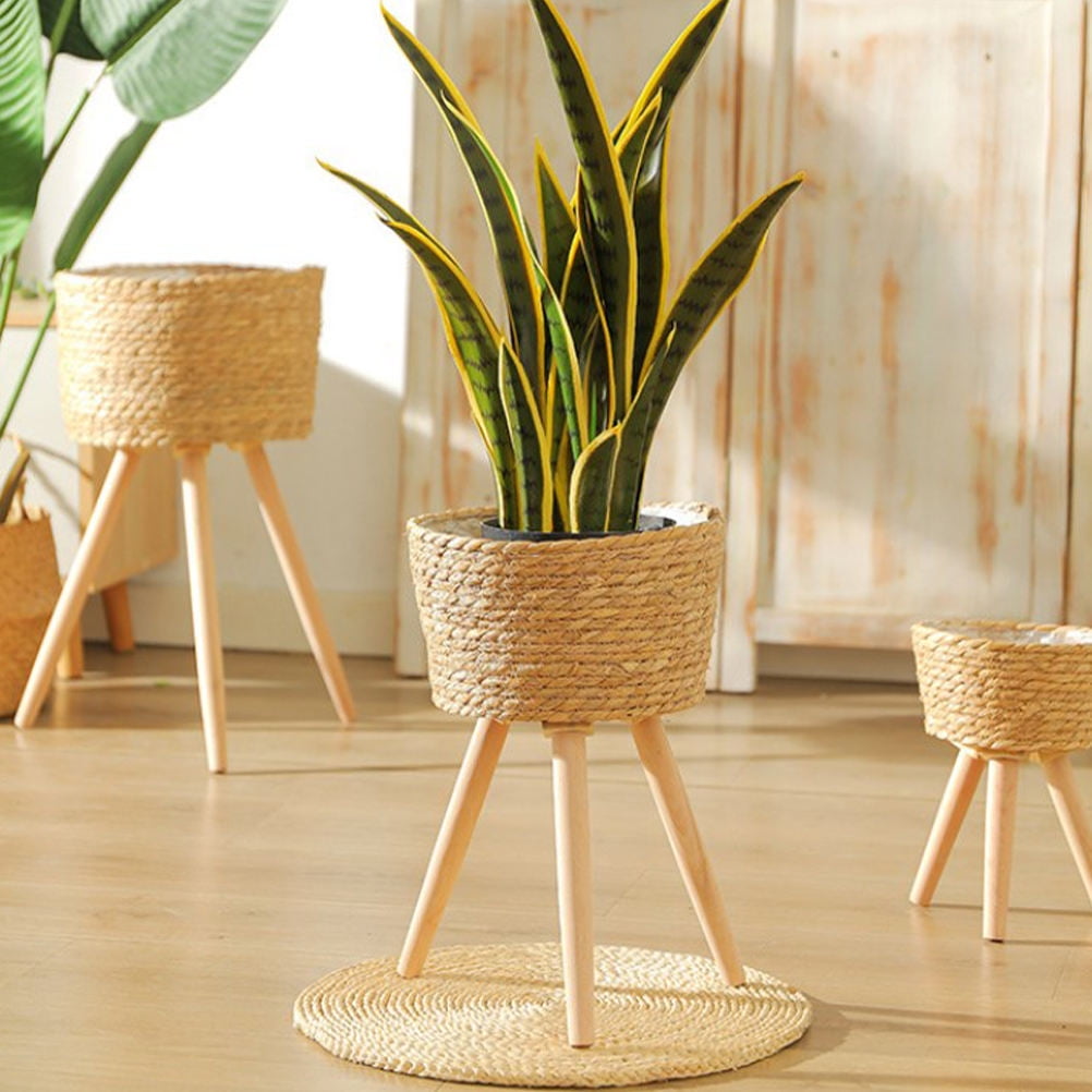 FRCOLOR Woven Flower Pot Stand Raised Plant Pot 36.00X24.00X24.00CM ...
