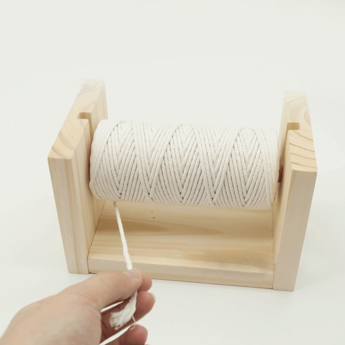 FRCOLOR Yarn Spool Woven Silk Stand Crochet Thread Holder Revolving ...