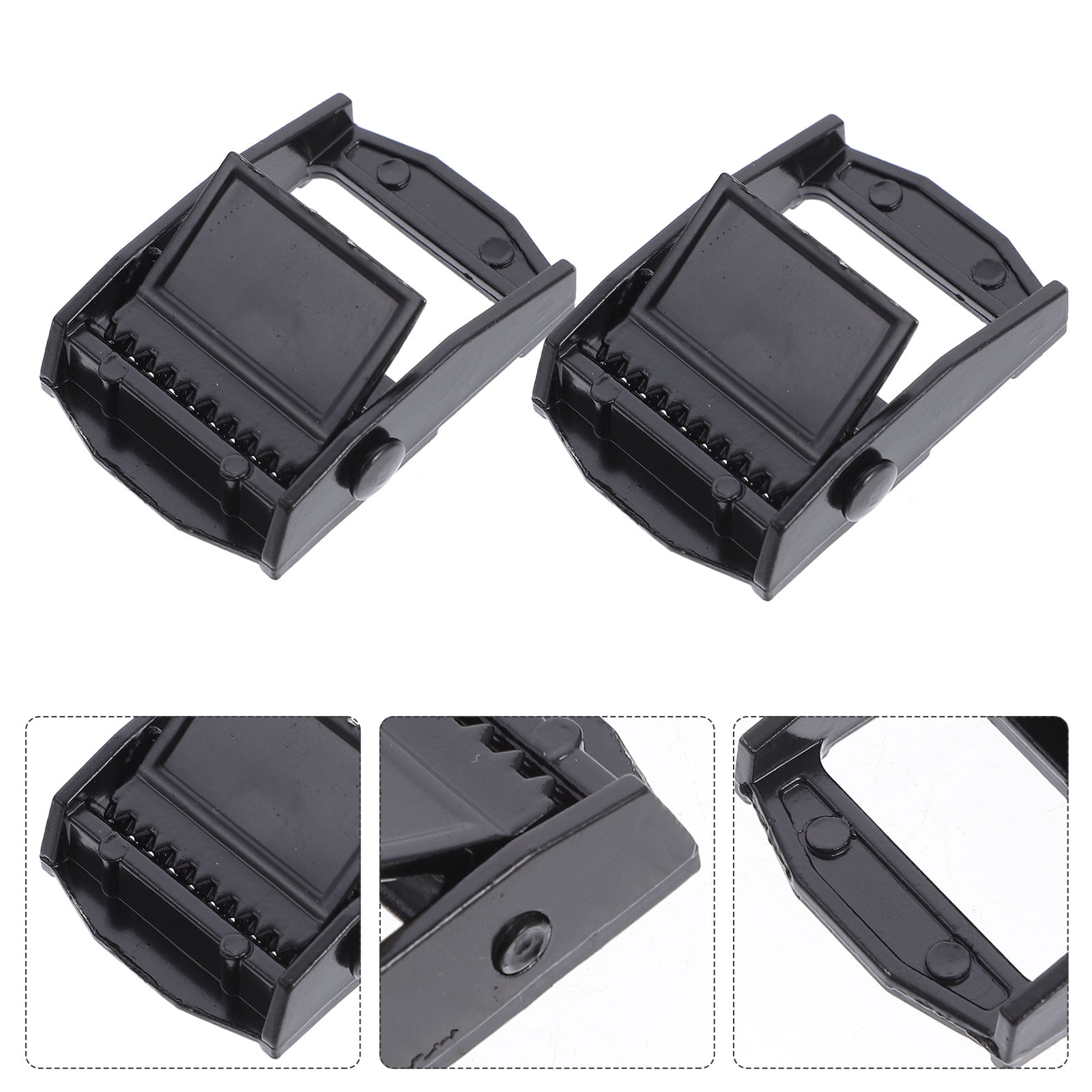 FRCOLOR Zinc Alloy Buckle Lock Buckles for Webbing Straps Belt Black ...