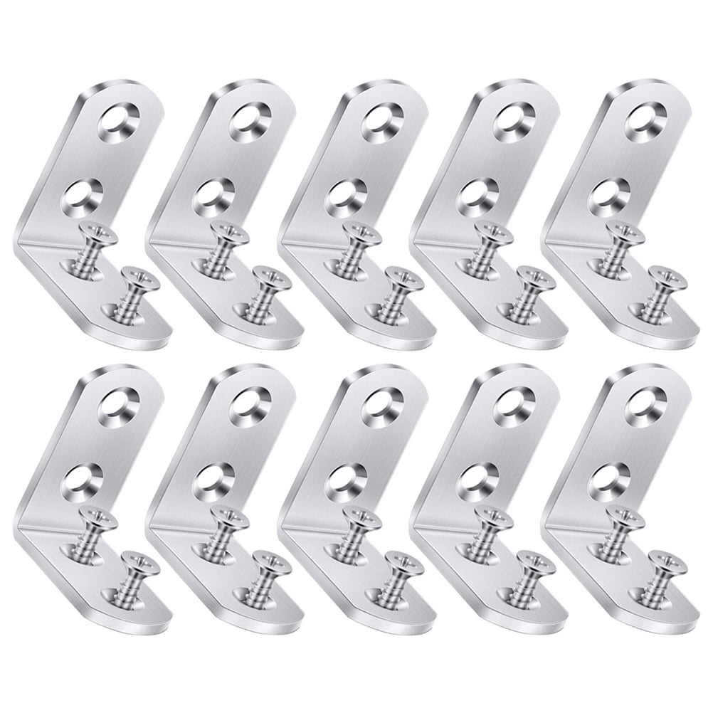FRCOLOR corner angle bracket 8pcs Stainless Steel Corner Braces Type ...