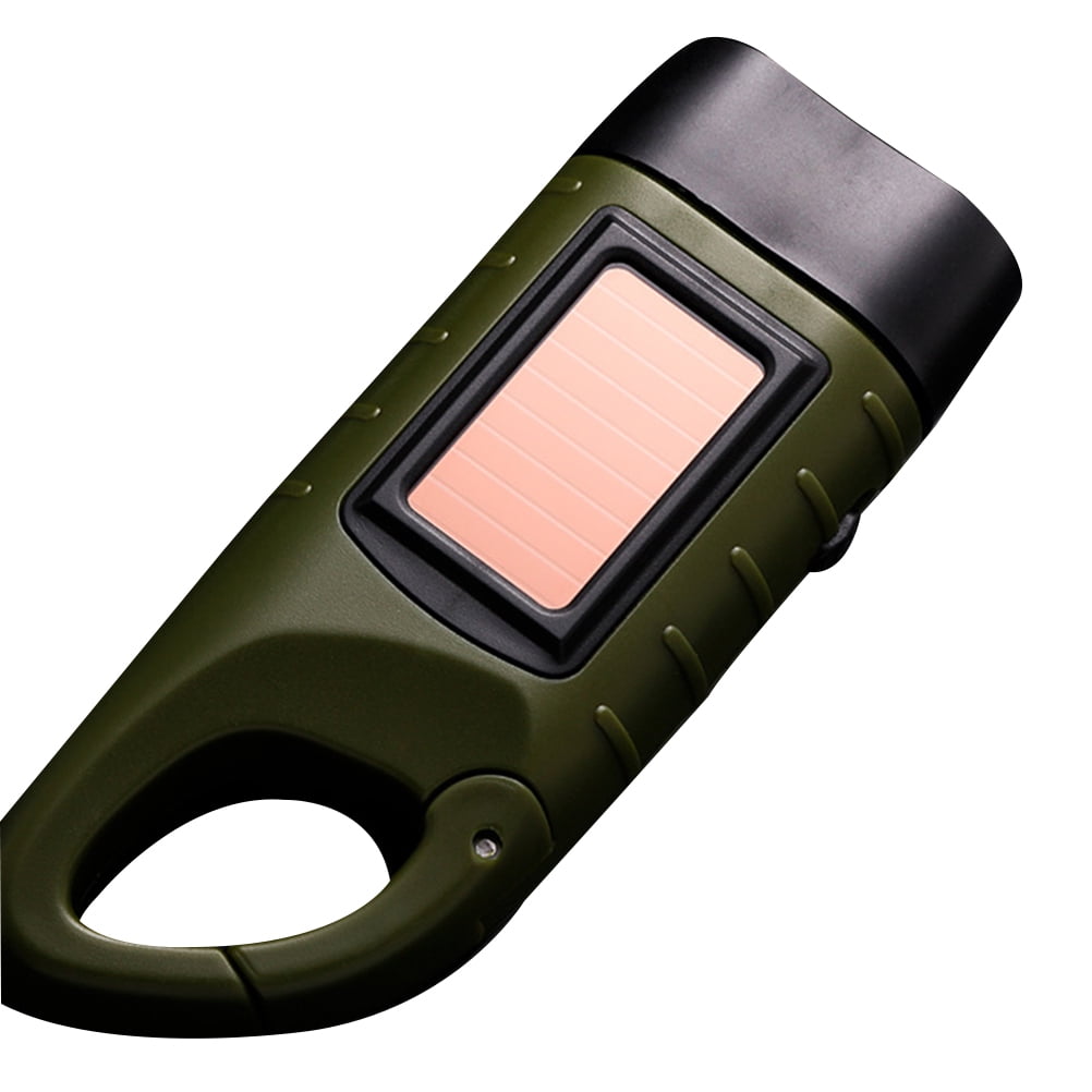 FRCOLOR hand crank flashlight Mini Portable Hand crank Solar Flashlight ...